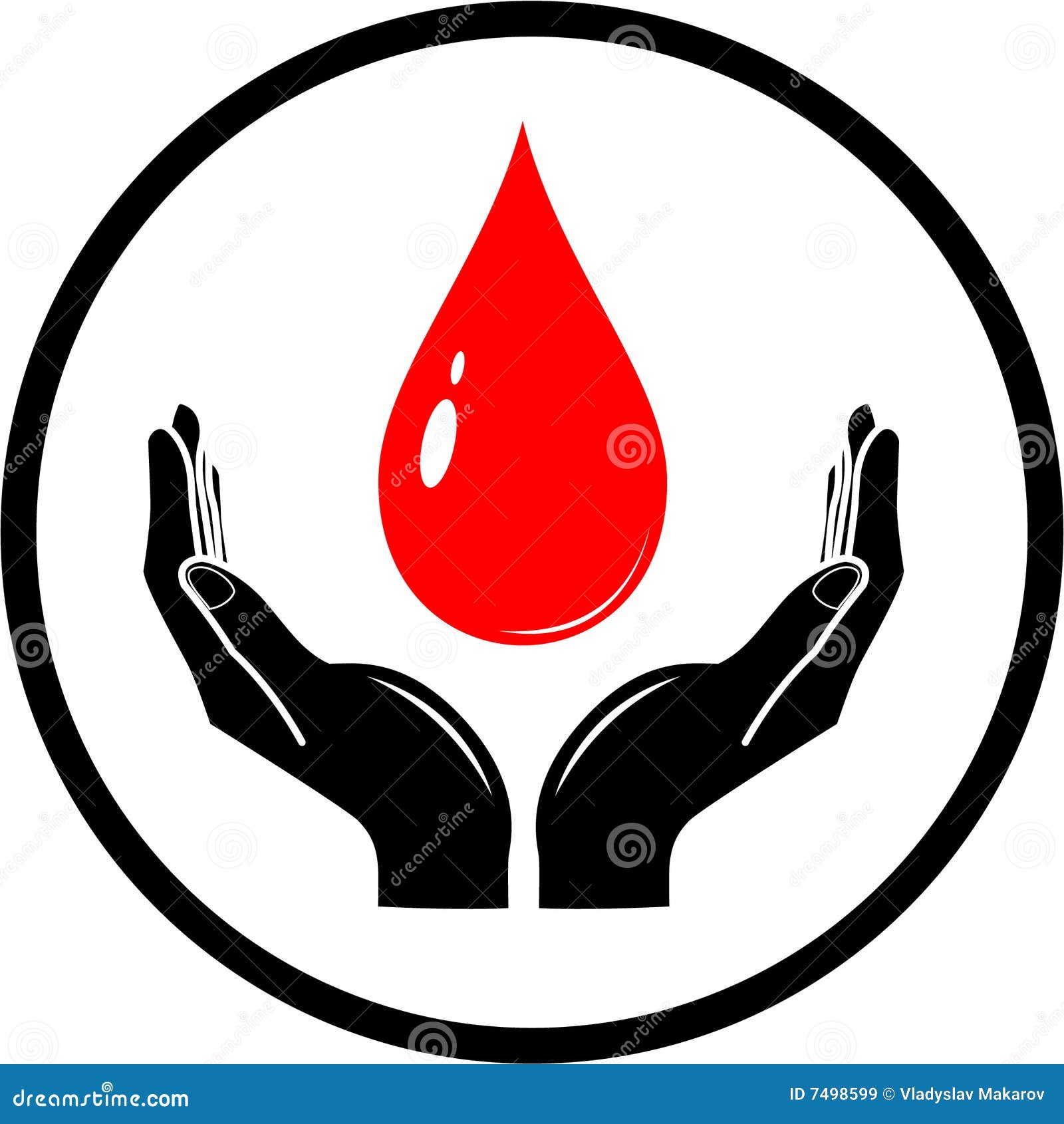 Vector drop in hands icon stock vector. Illustration of medicine - 7498599