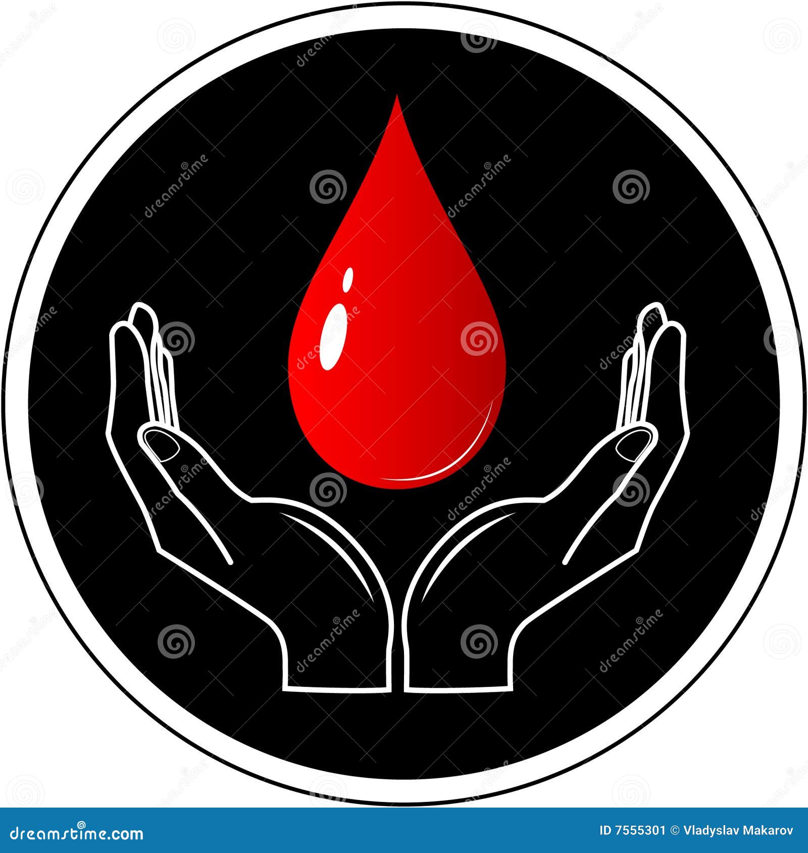 Vector drop in hands icon stock vector. Illustration of concept - 7555301