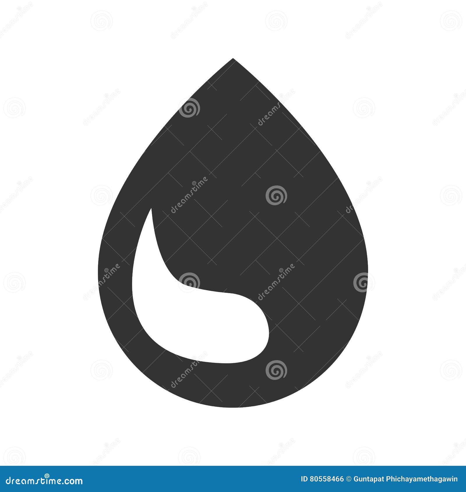 Vector of Drop Icon on White Background. Stock Vector - Illustration of ...