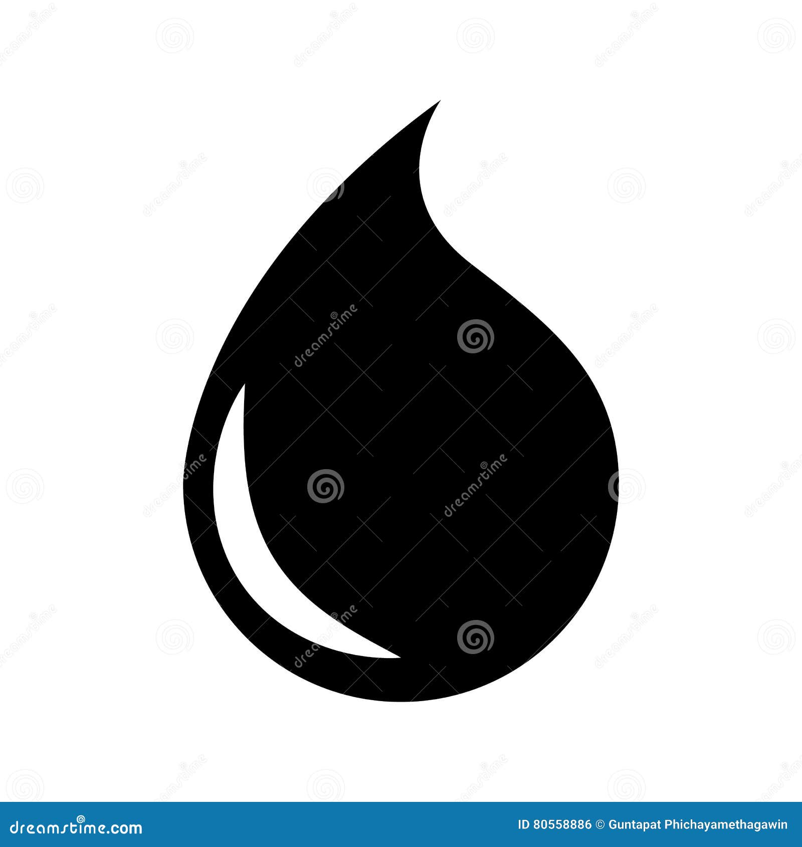 Vector of Drop Icon on White Background. Stock Vector - Illustration of ...
