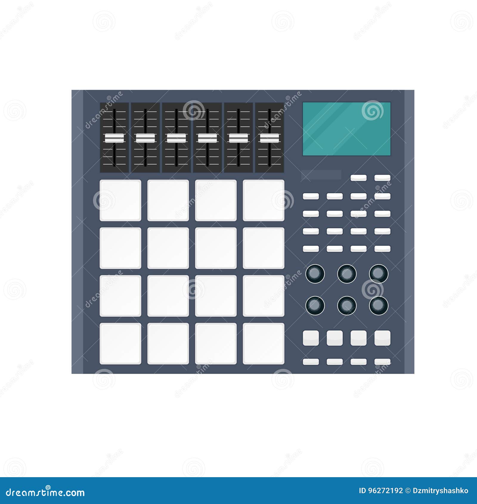Drum Machine Music Producer Equipment Vector | CartoonDealer.com #141078852