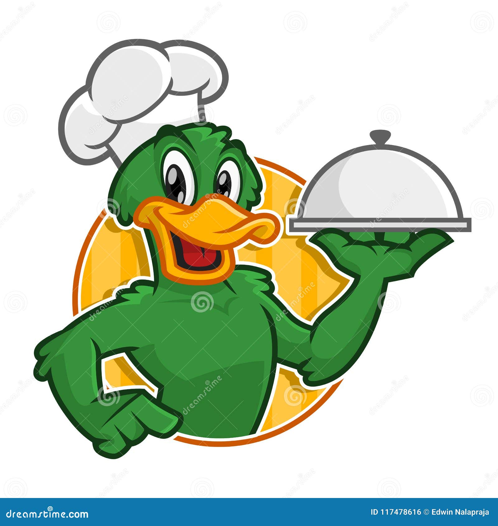 Chef Character With Presentation Pose Stock Illustration ...
