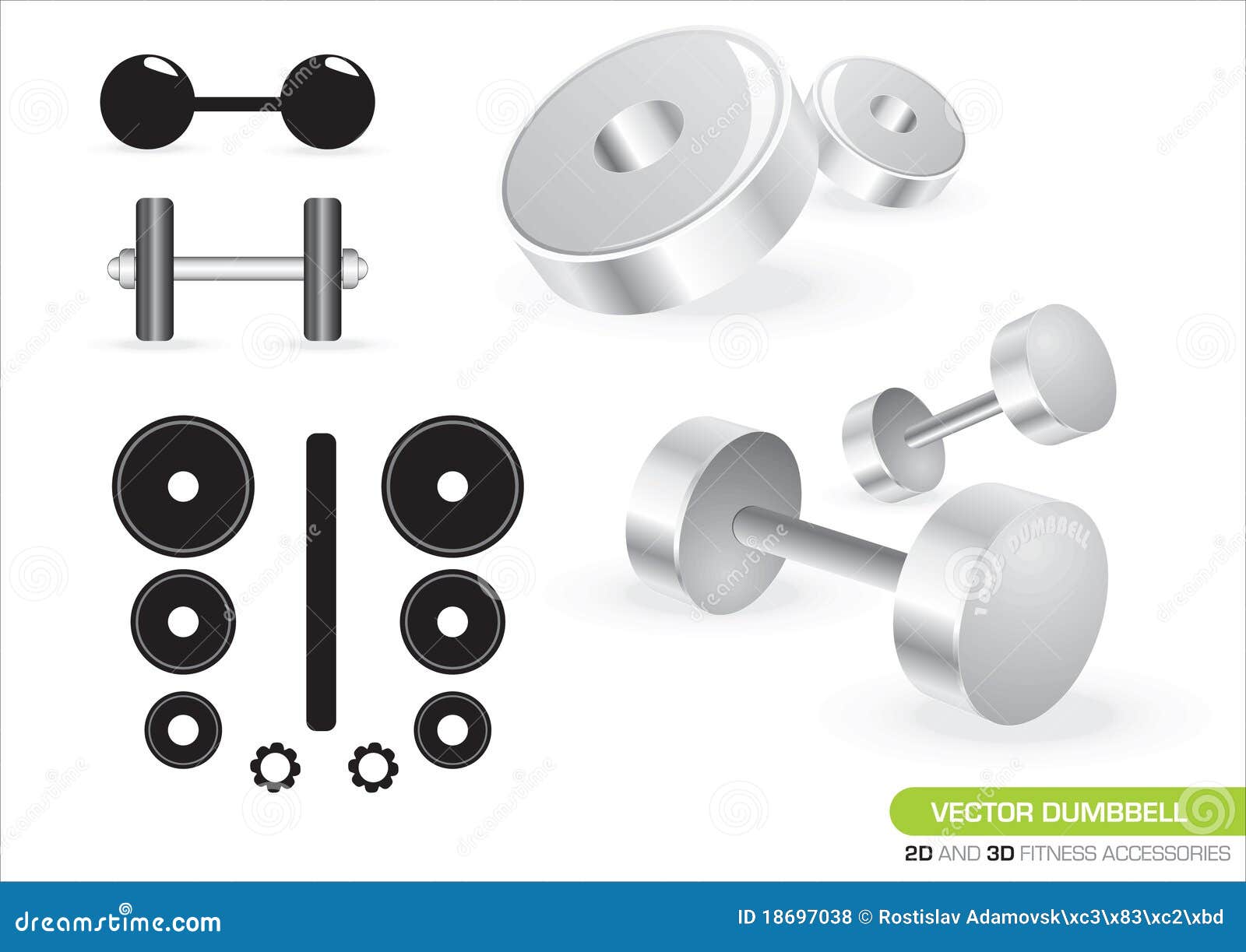 Vector Dumbbell stock vector. Illustration of bodybuilding - 18697038