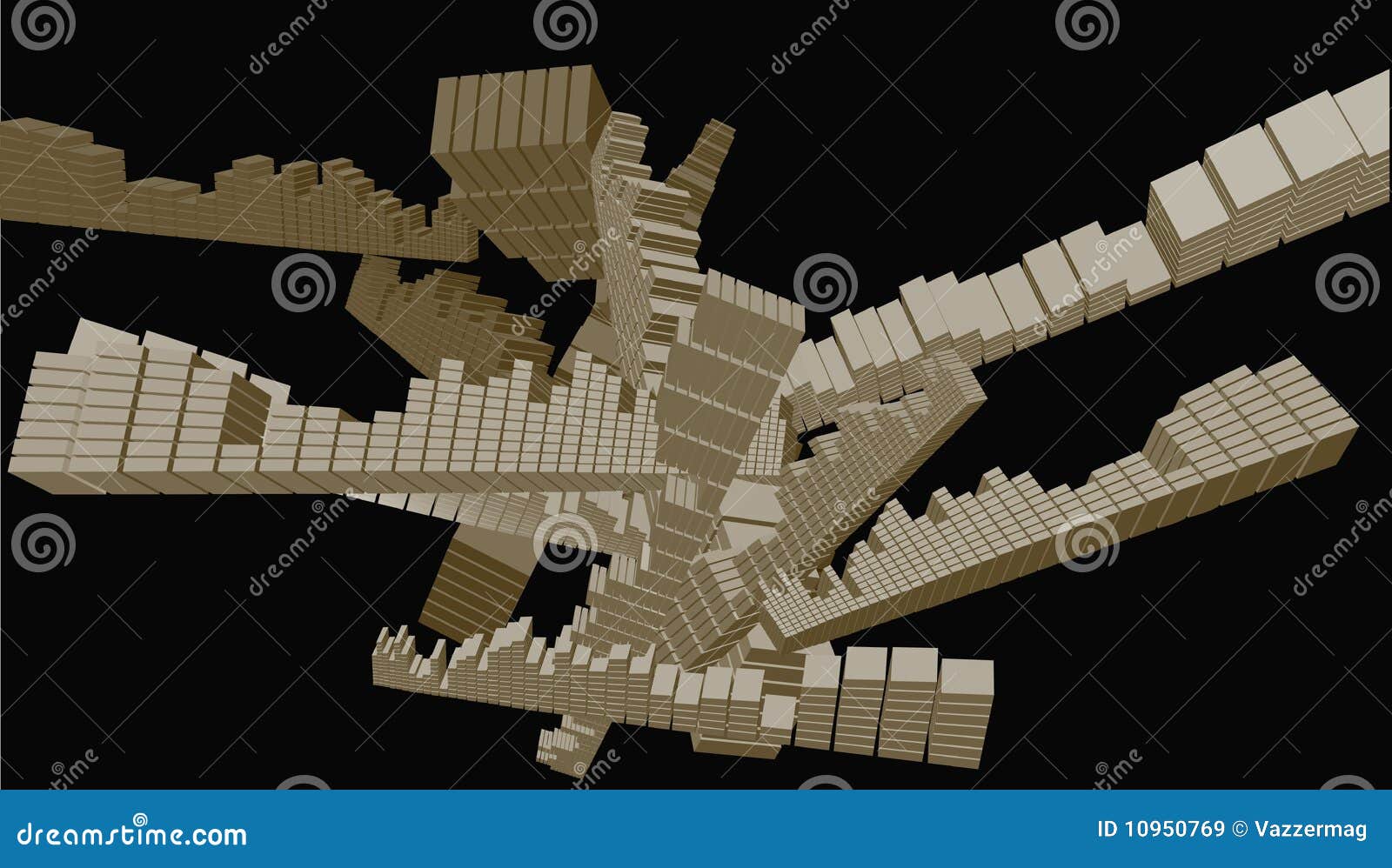 Vector Duo-tone Cube Intersection Stock Vector - Illustration of light ...