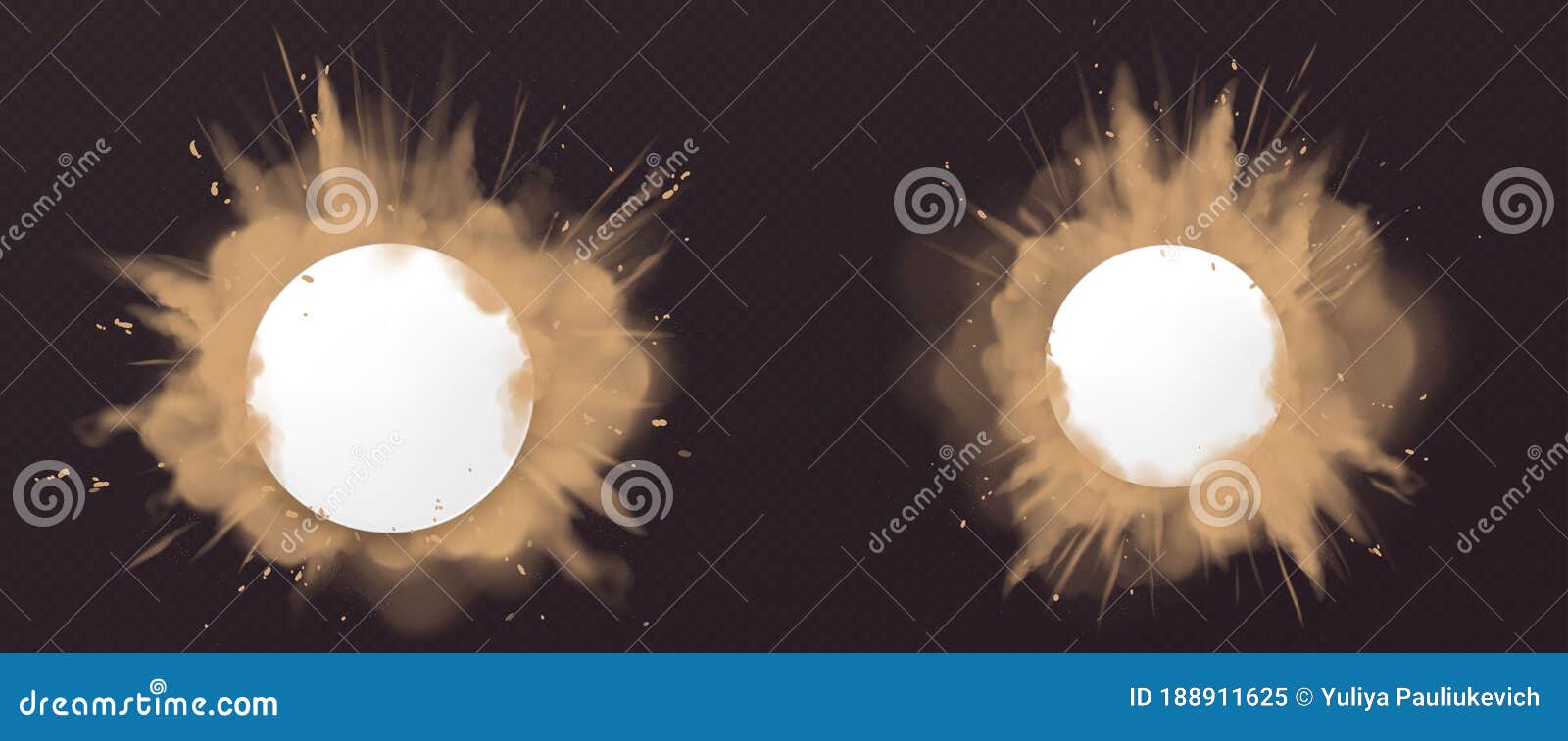 Vector Dust Explotion with White Banner Stock Vector - Illustration of ...
