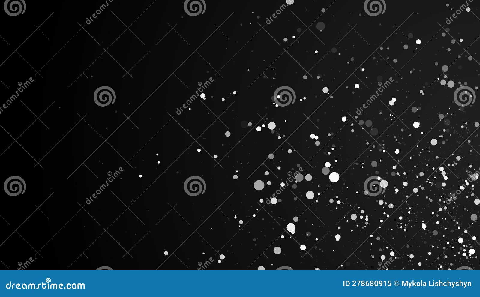 Vector Dust Particles with Bokeh Effect. Abstract Magic Background ...