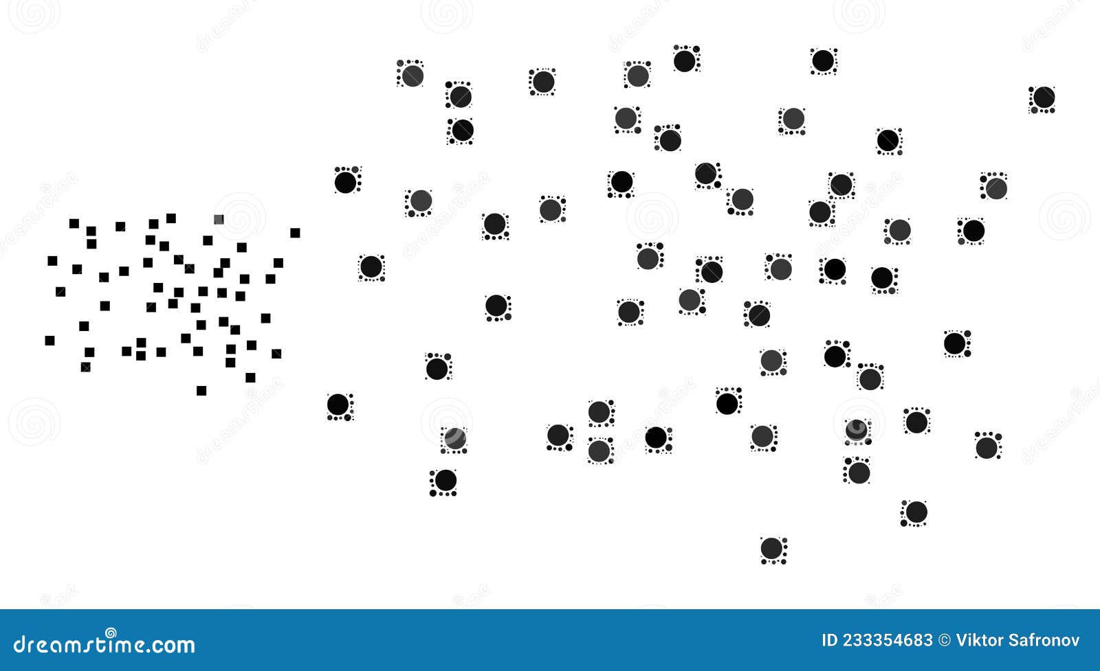 Vector Dust Particles Collage of Small Circles Stock Vector ...