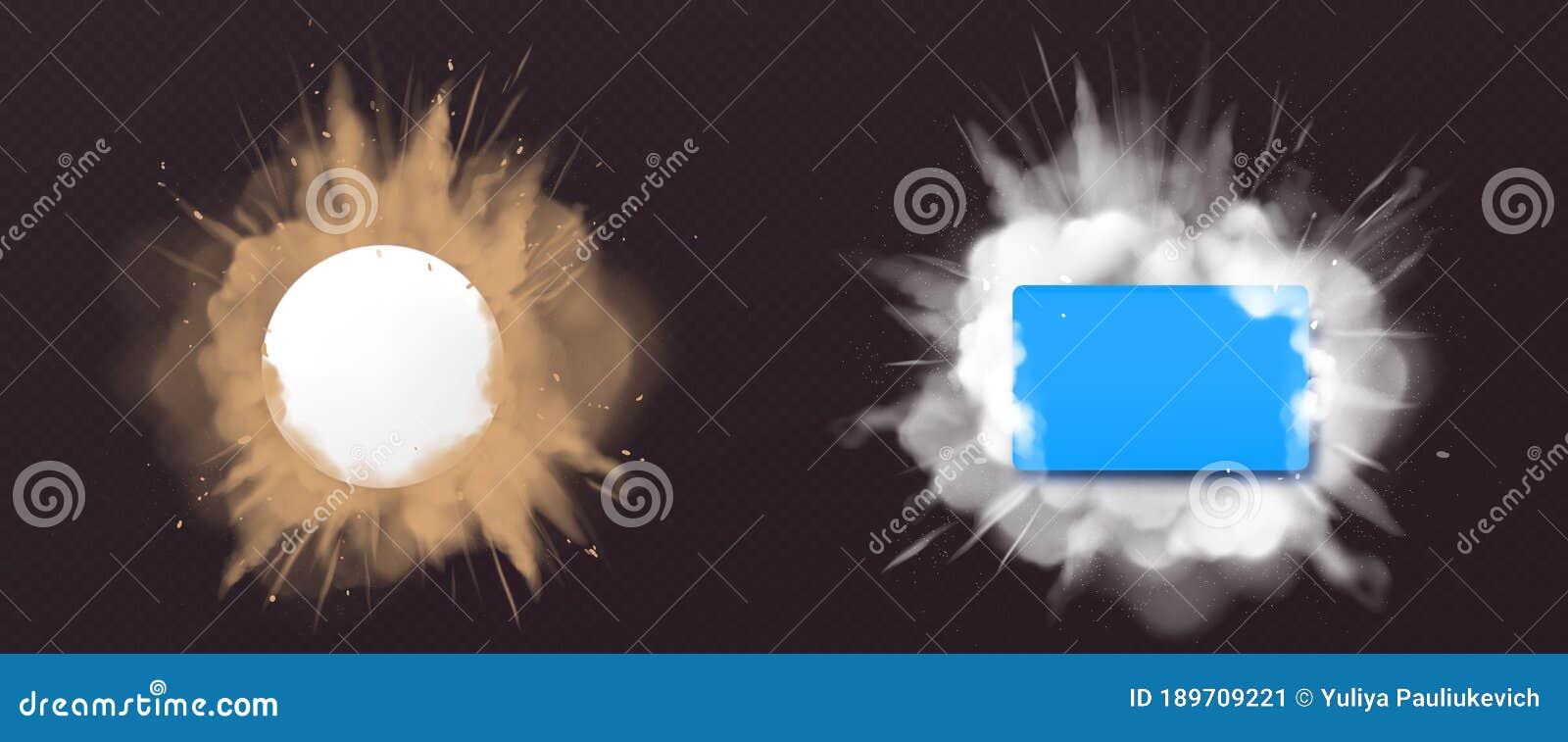 Vector Dust and Powder Explotion with Banner Stock Vector ...