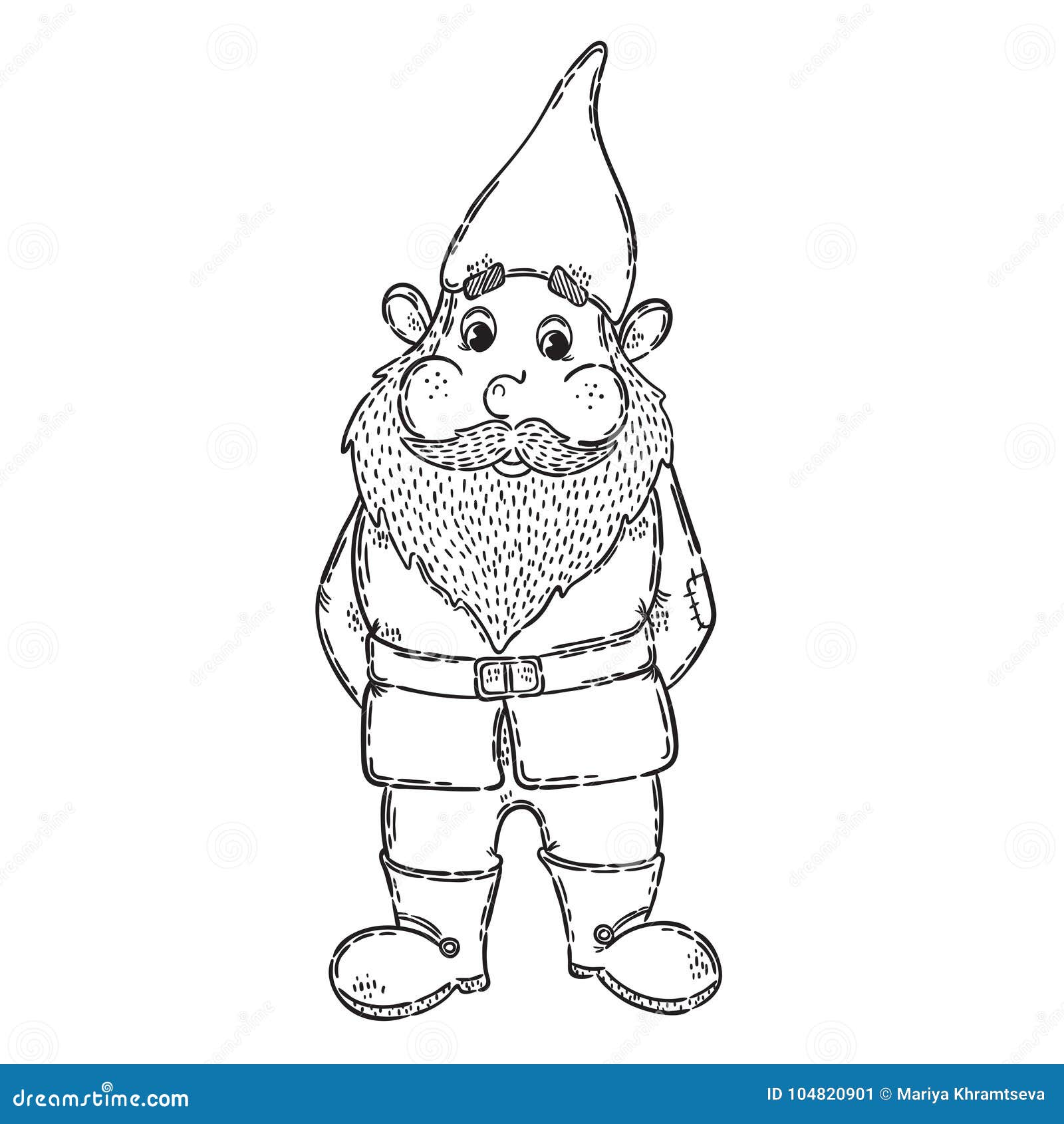 Vector, Dwarf Warrior Magician, Line Drawing, Sword, Cloak, Magic ...