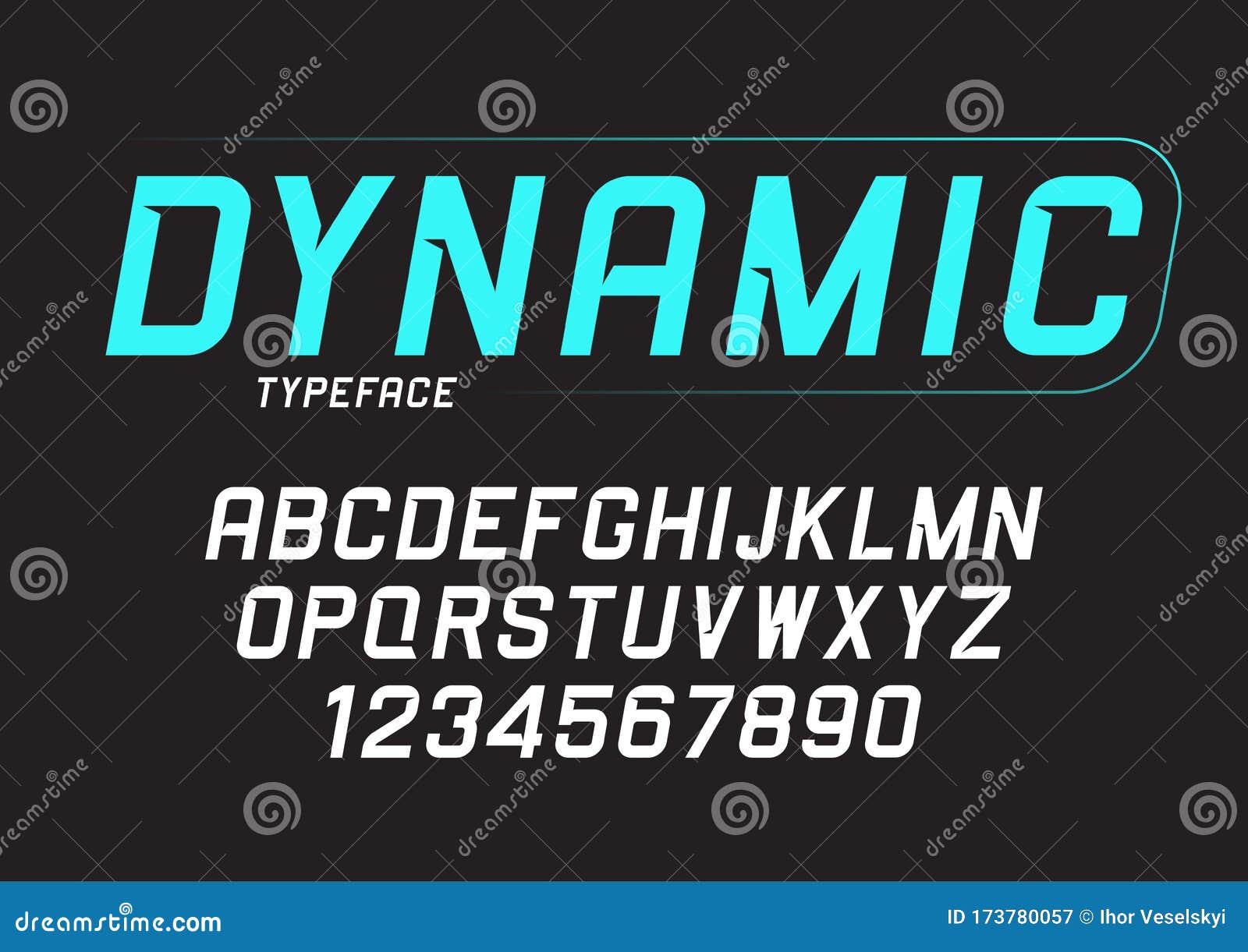 Vector Dynamic Bold Italic Font Design, Alphabet, Typeface, Typo Stock ...