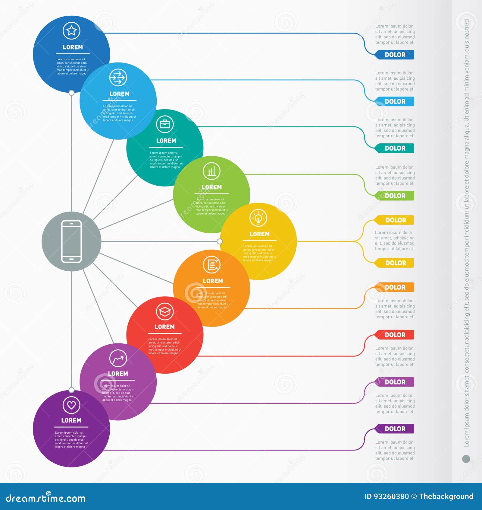 Vector Dynamic Infographics of Technology or Education Process. Stock ...