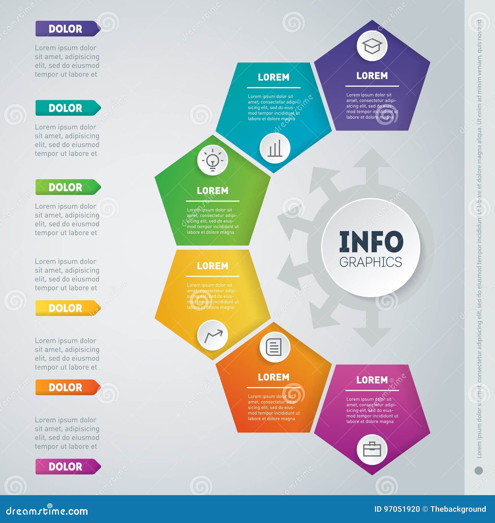 Vector Dynamic Infographics of Technology or Education Process. Stock ...