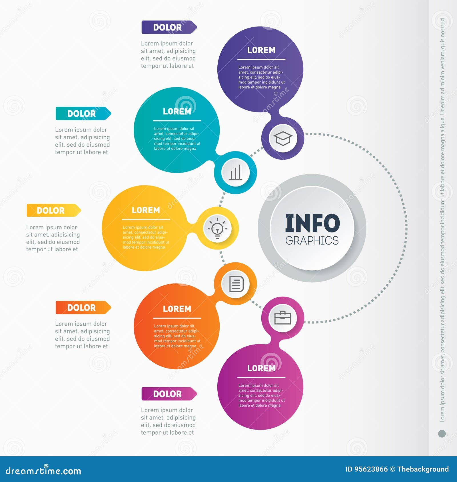 Vector Dynamic Infographics of Technology or Education Process. Stock ...