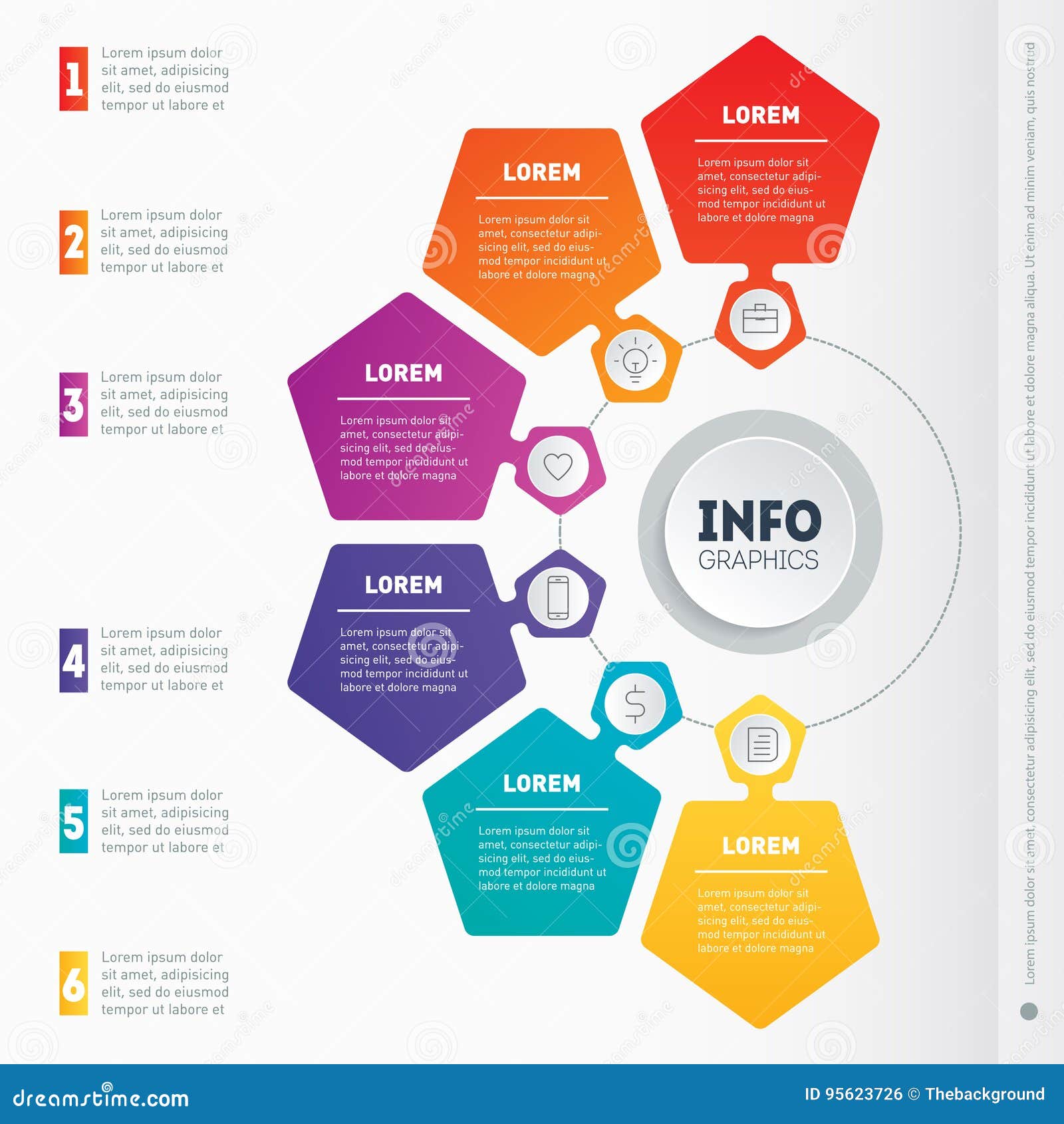 Vector Dynamic Infographics of Technology or Education Process. Stock ...