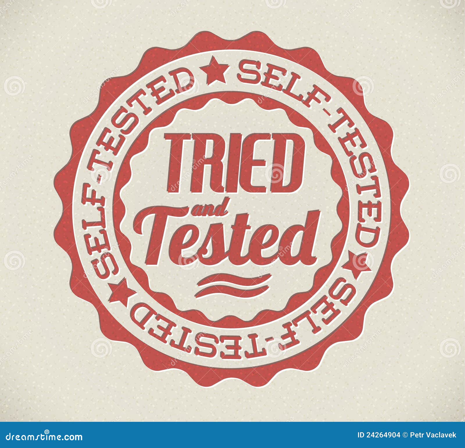 Vector - E - Il Bollo Provato Provato Retro Auto Illustrazione ...