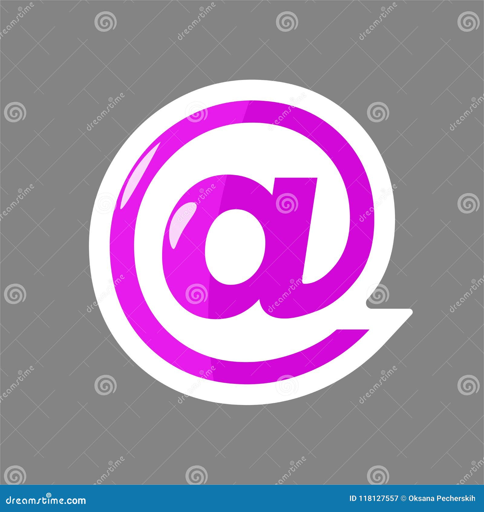 Vector E-mail Colored Sticker Icon. Flat Email Icon Stock Vector ...