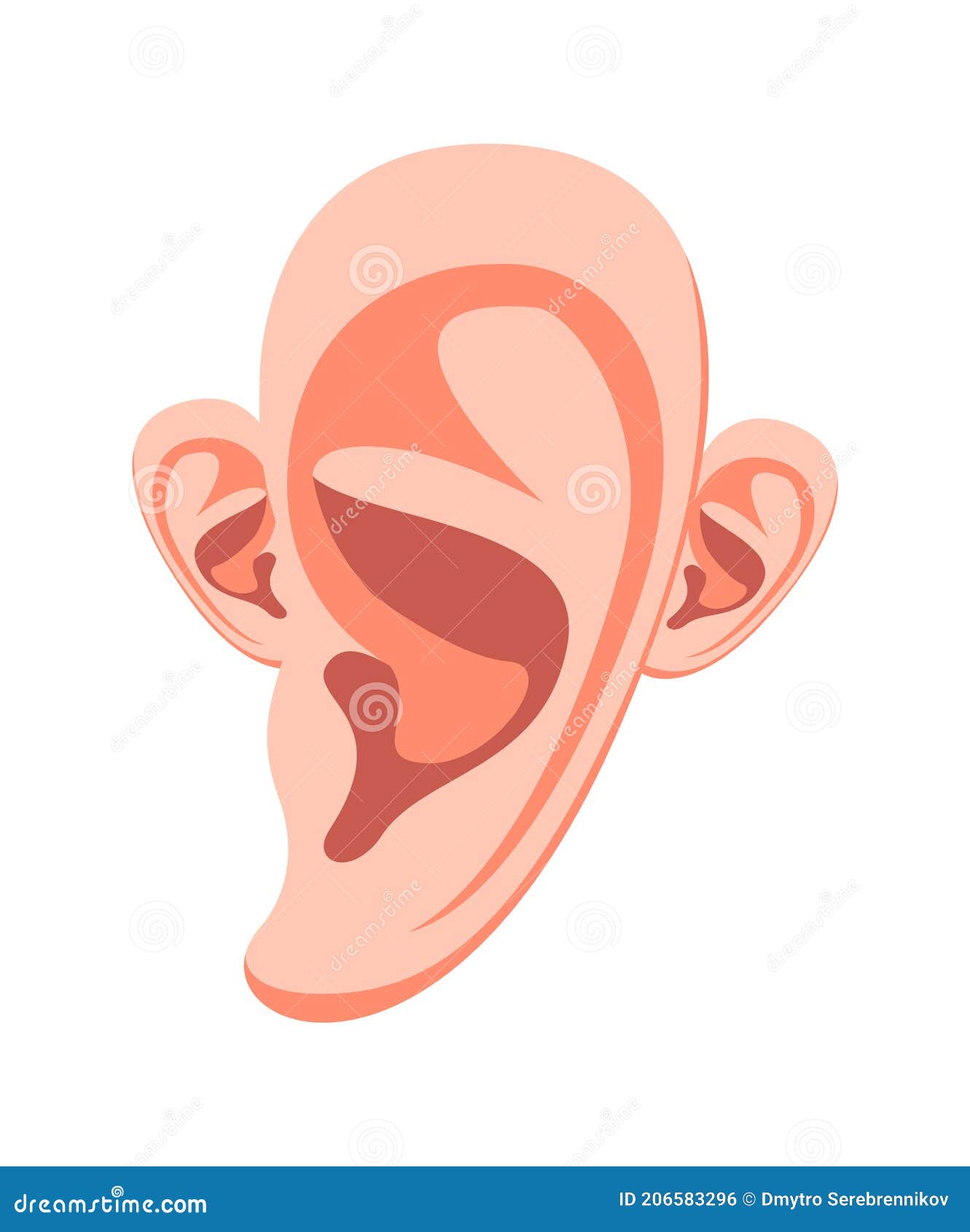 Vector Ear in Graphic Style Stock Illustration - Illustration of ...