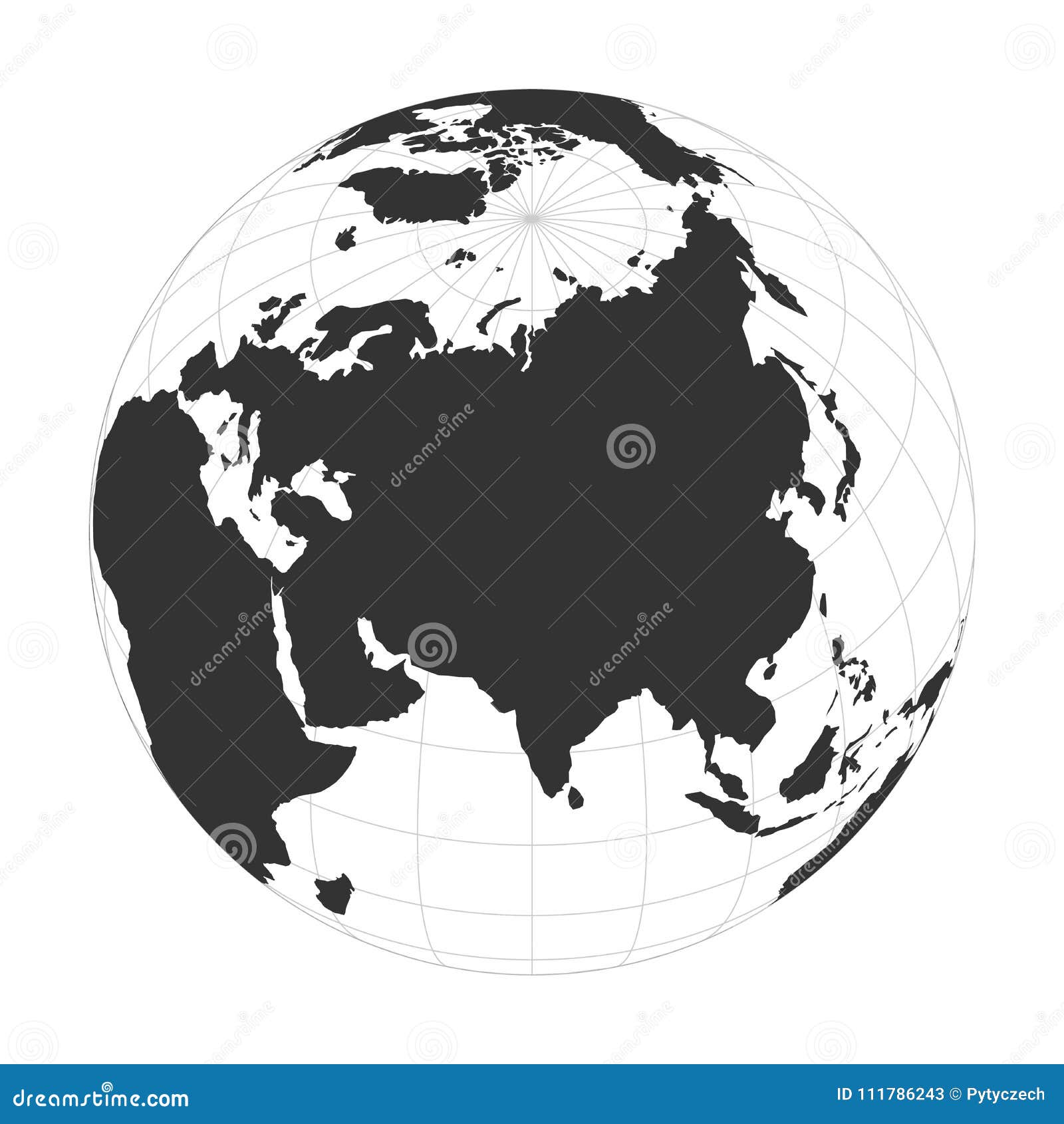 Asia, Continent, Main Regions, Political Map With Subregions Vector ...