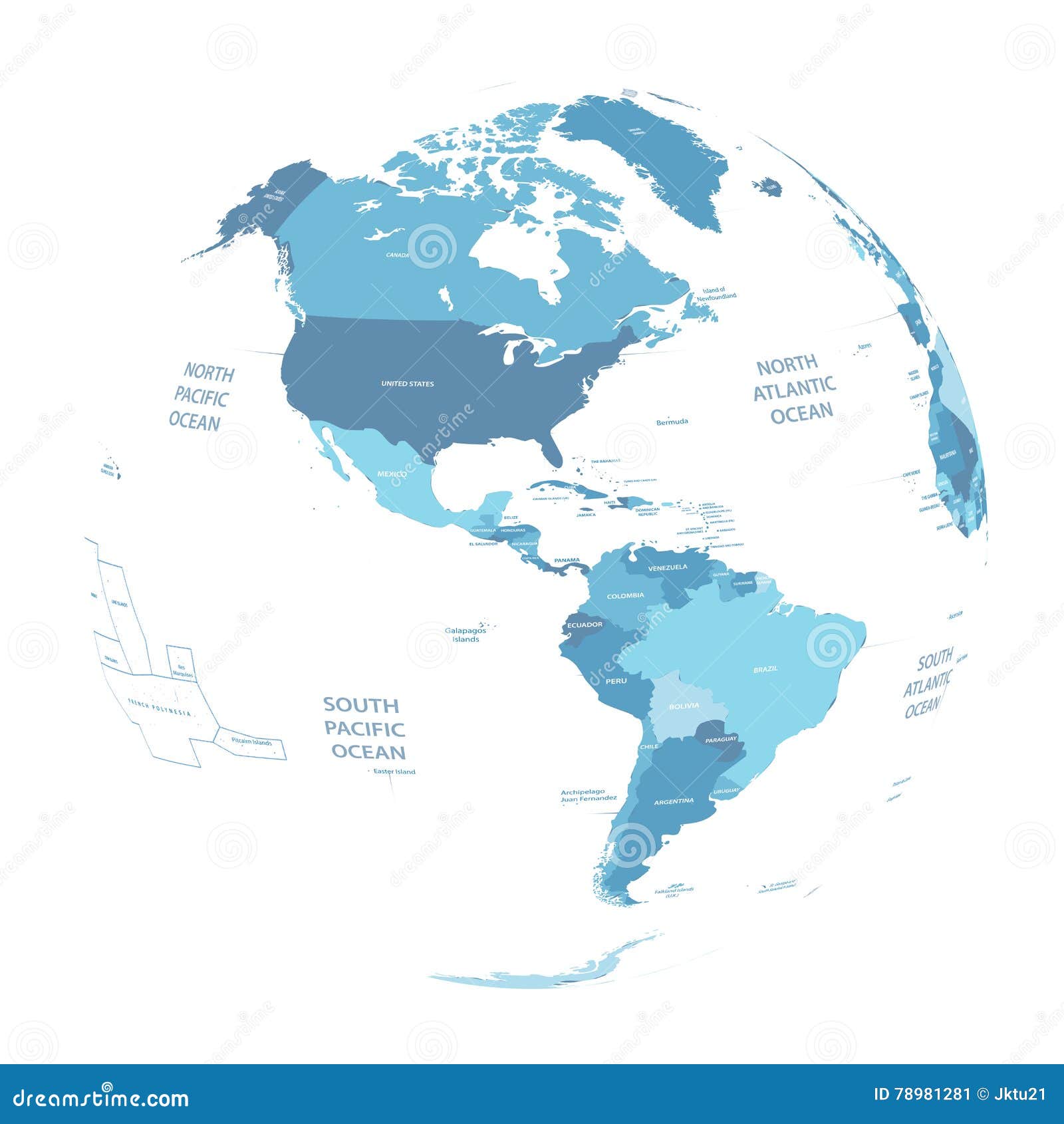 Vector Earth Globe with Political Map Stock Vector - Illustration of ...