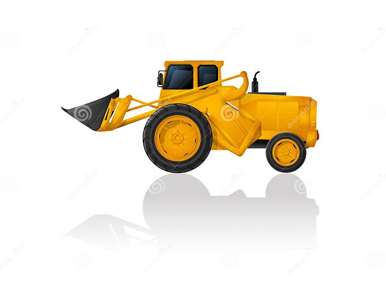 Vector earth mover stock vector. Illustration of machine - 131318611