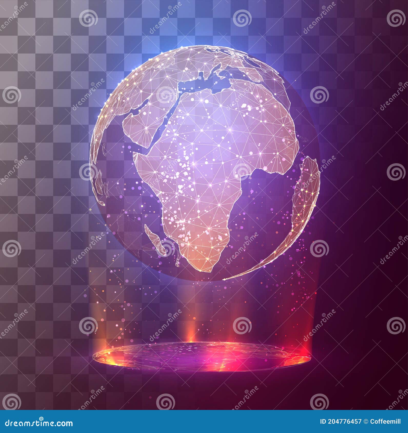 Vector Earth Planet on Abstract Background Stock Illustration ...