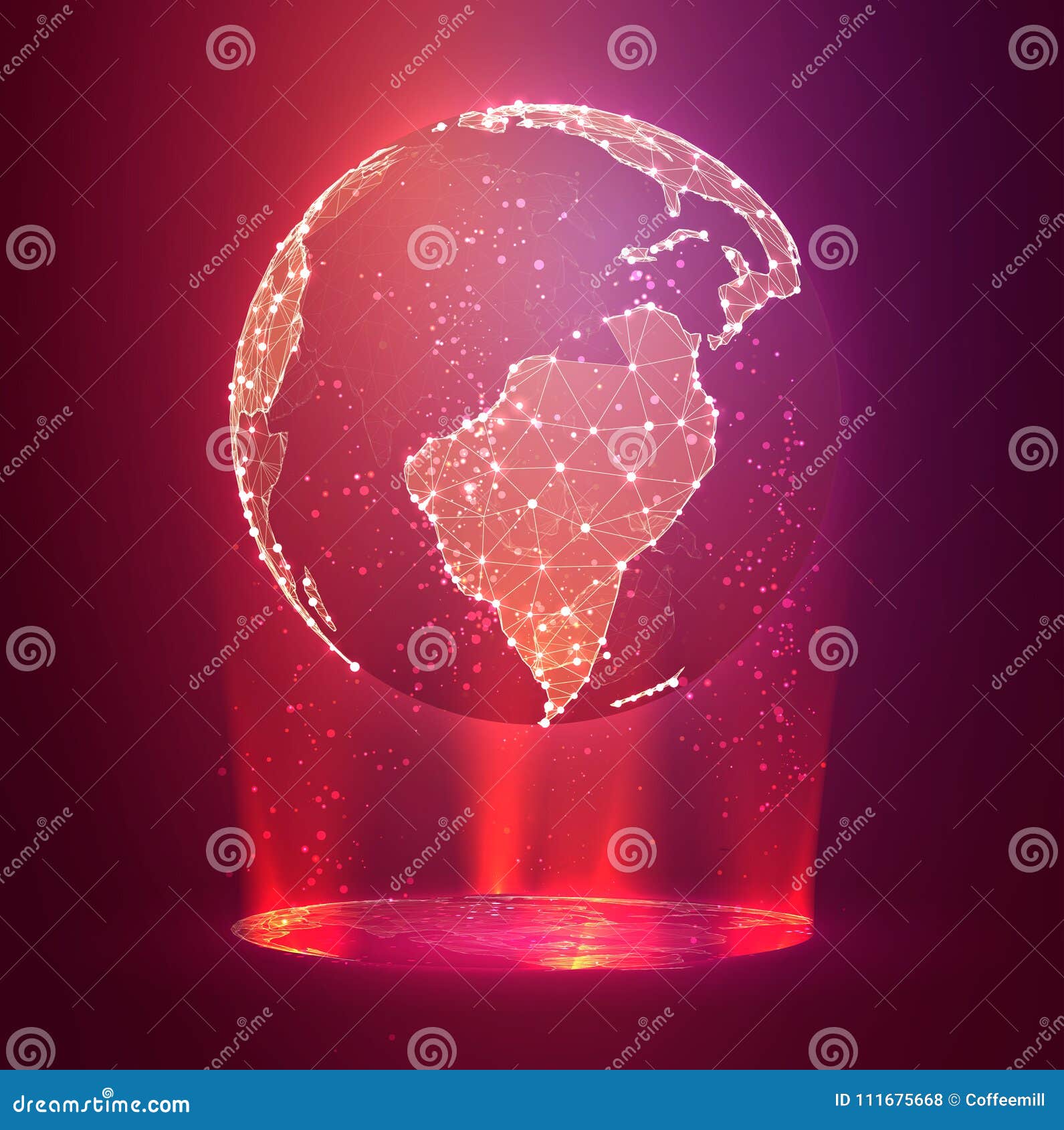 Vector Earth Planet on Abstract Background Stock Vector - Illustration ...