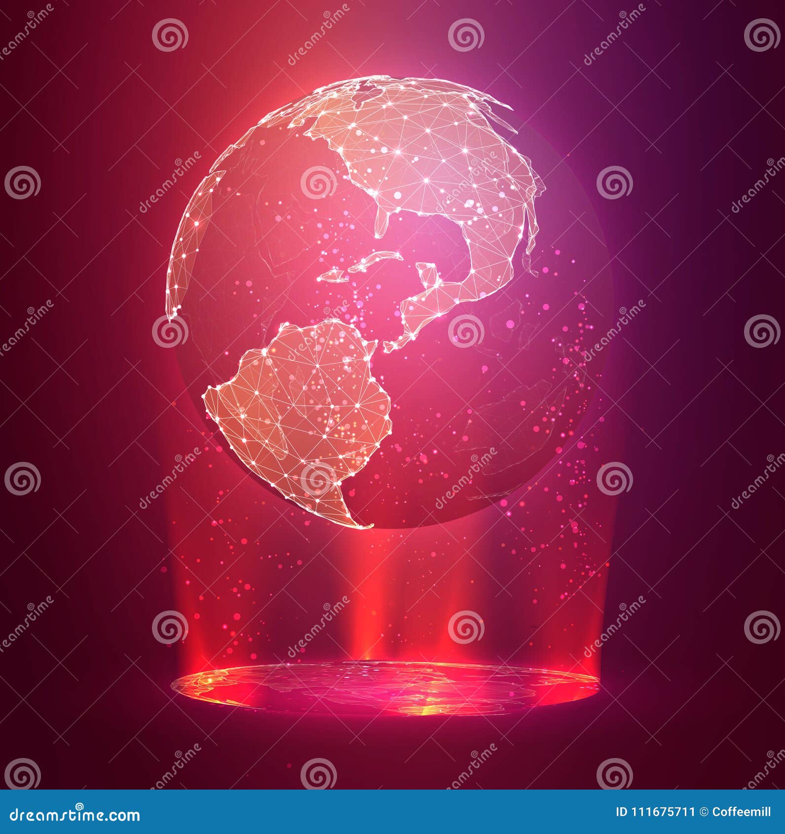 Vector Earth Planet on Abstract Background Stock Vector - Illustration ...
