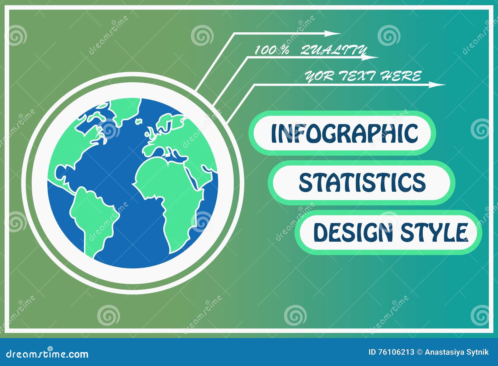Vector Earth World Info Graphic, Eps 10 Stock Vector - Illustration of ...