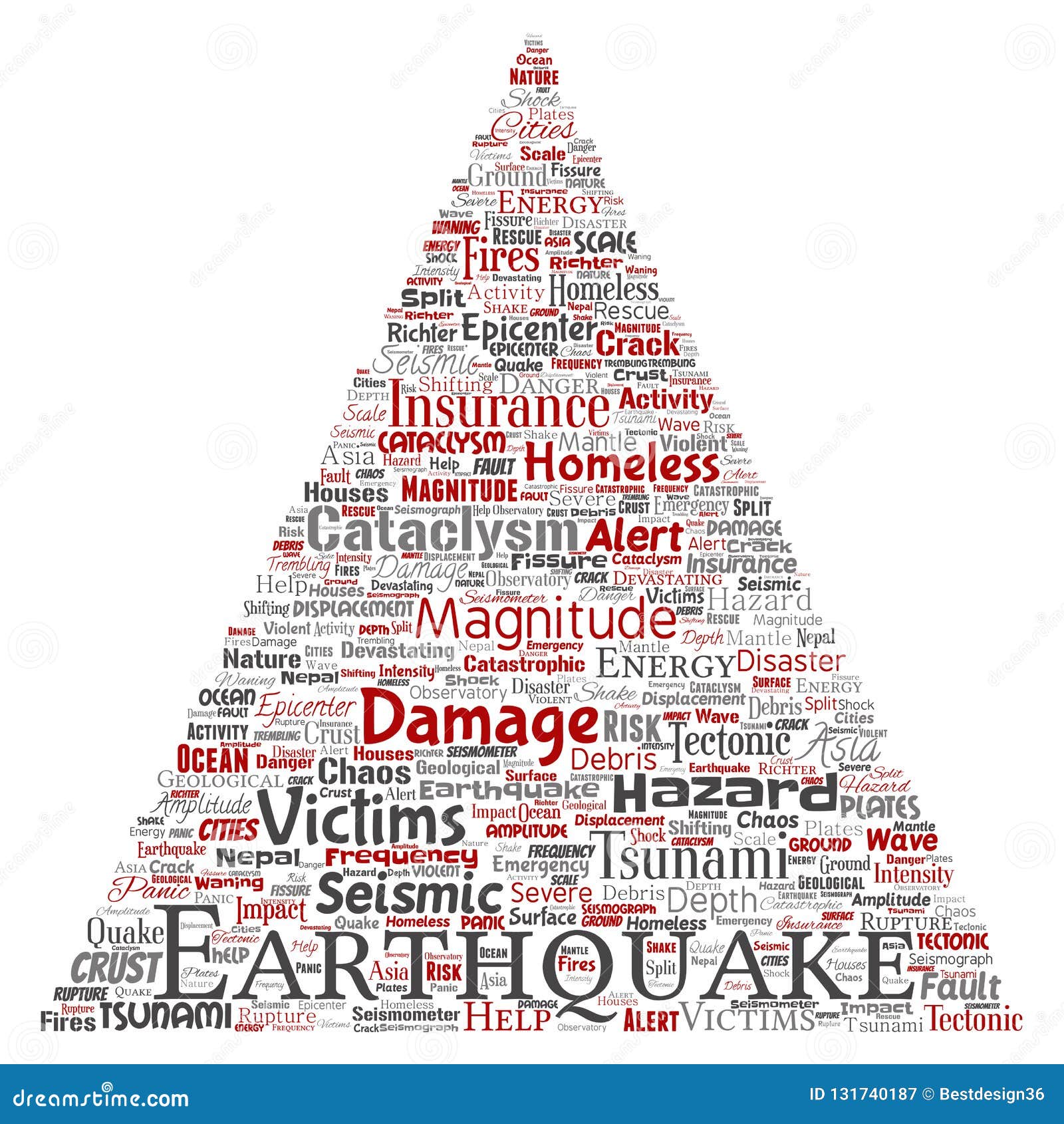 Vector Earthquake Activity Triangle Arrow Stock Vector - Illustration ...