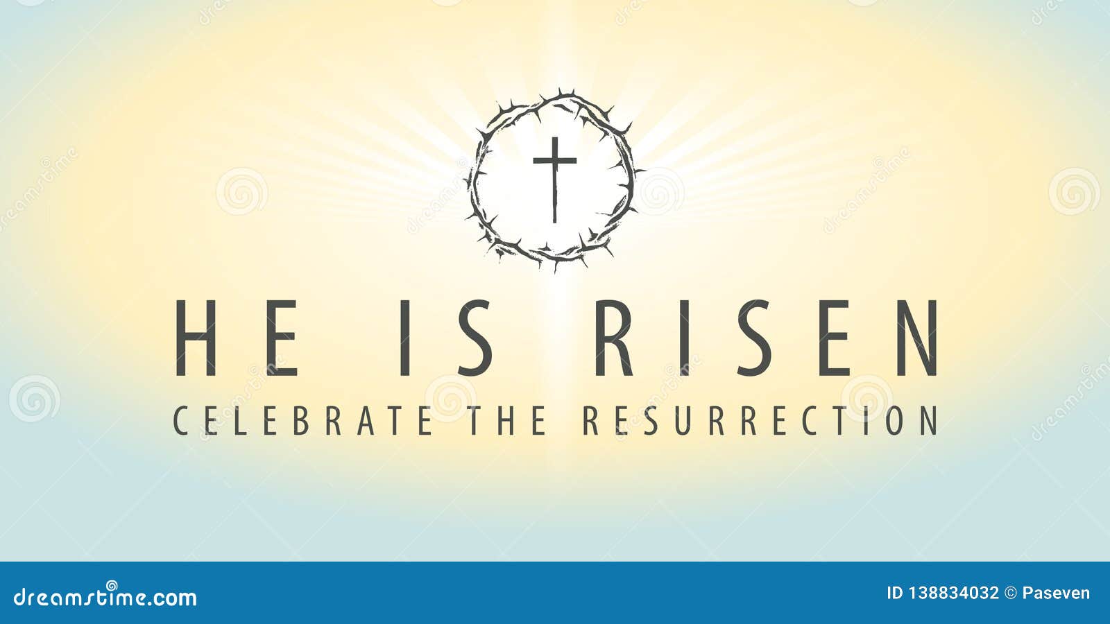 Easter Resurrection Religious Background - Risen Lord Jesus Christ On ...