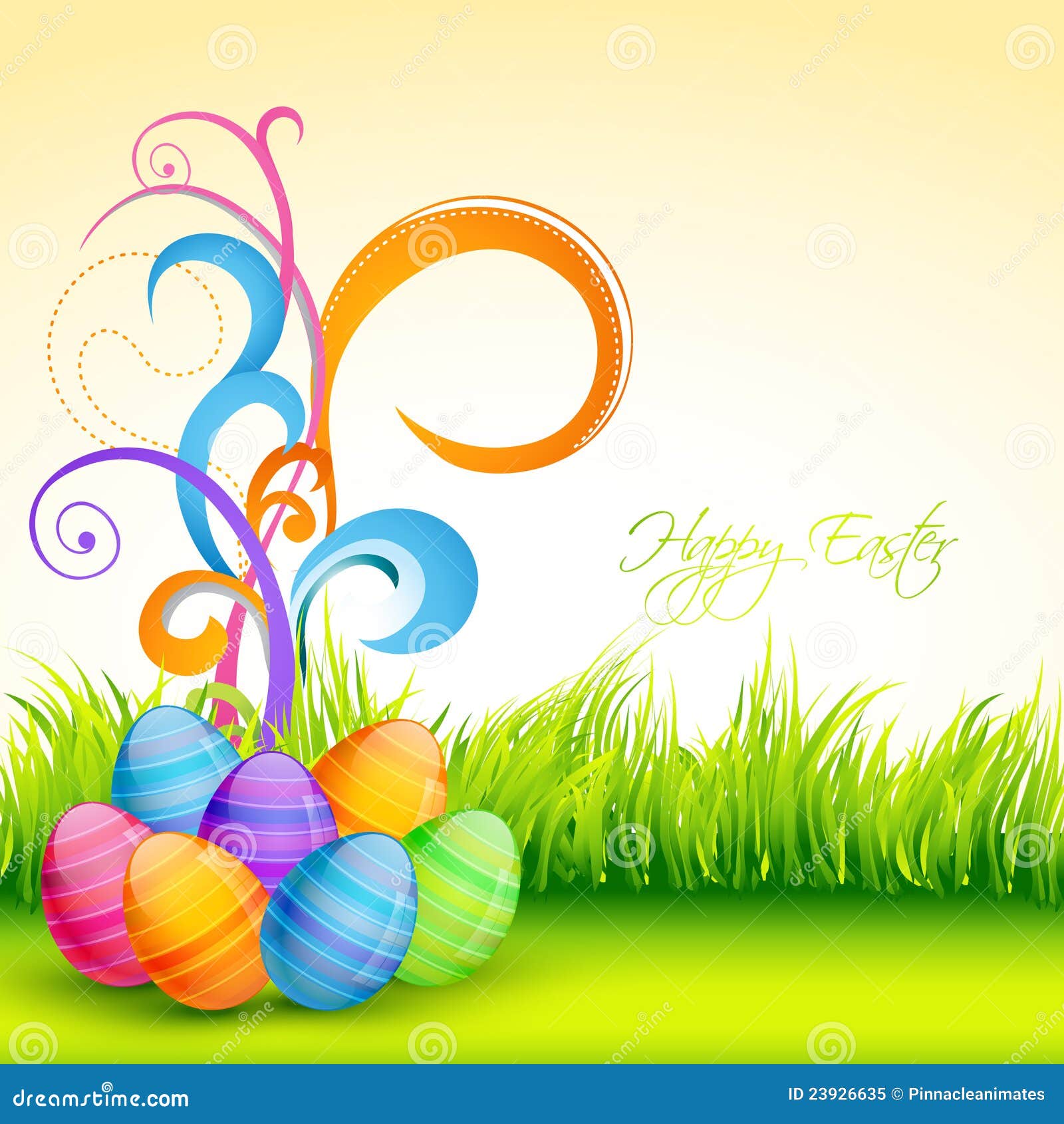 Vector easter floral stock vector. Illustration of green - 23926635