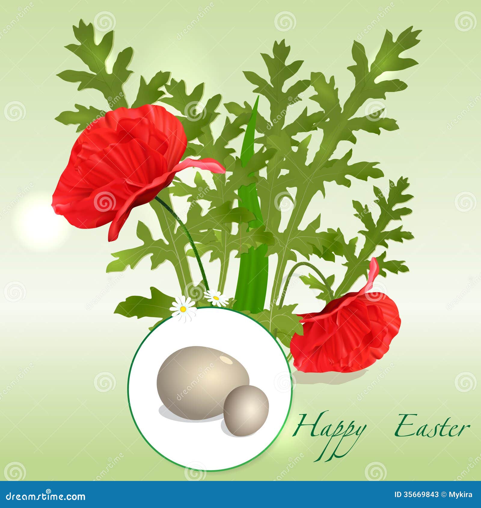 Vector Easter Floral Background Stock Vector - Illustration of fresh ...