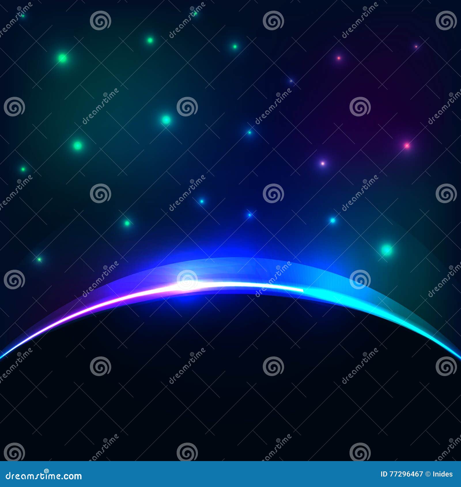 Vector Eclipse Cosmic Sky Background. Glowing Stars. Stock Vector ...