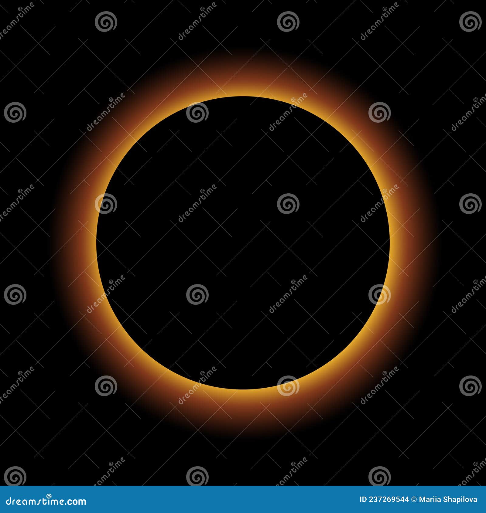 Vector eclipse of the sun stock vector. Illustration of galaxy - 237269544