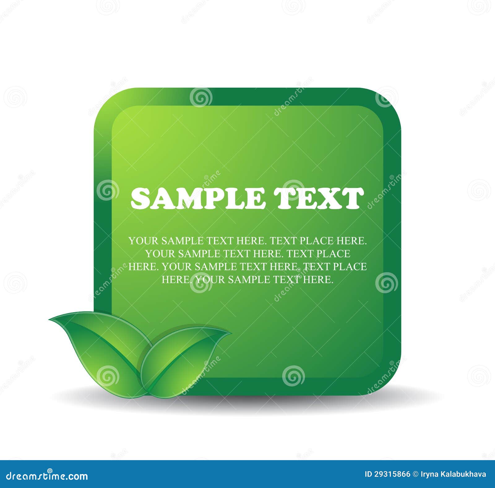 Vector Eco Design with Green Leaves Stock Vector - Illustration of ...