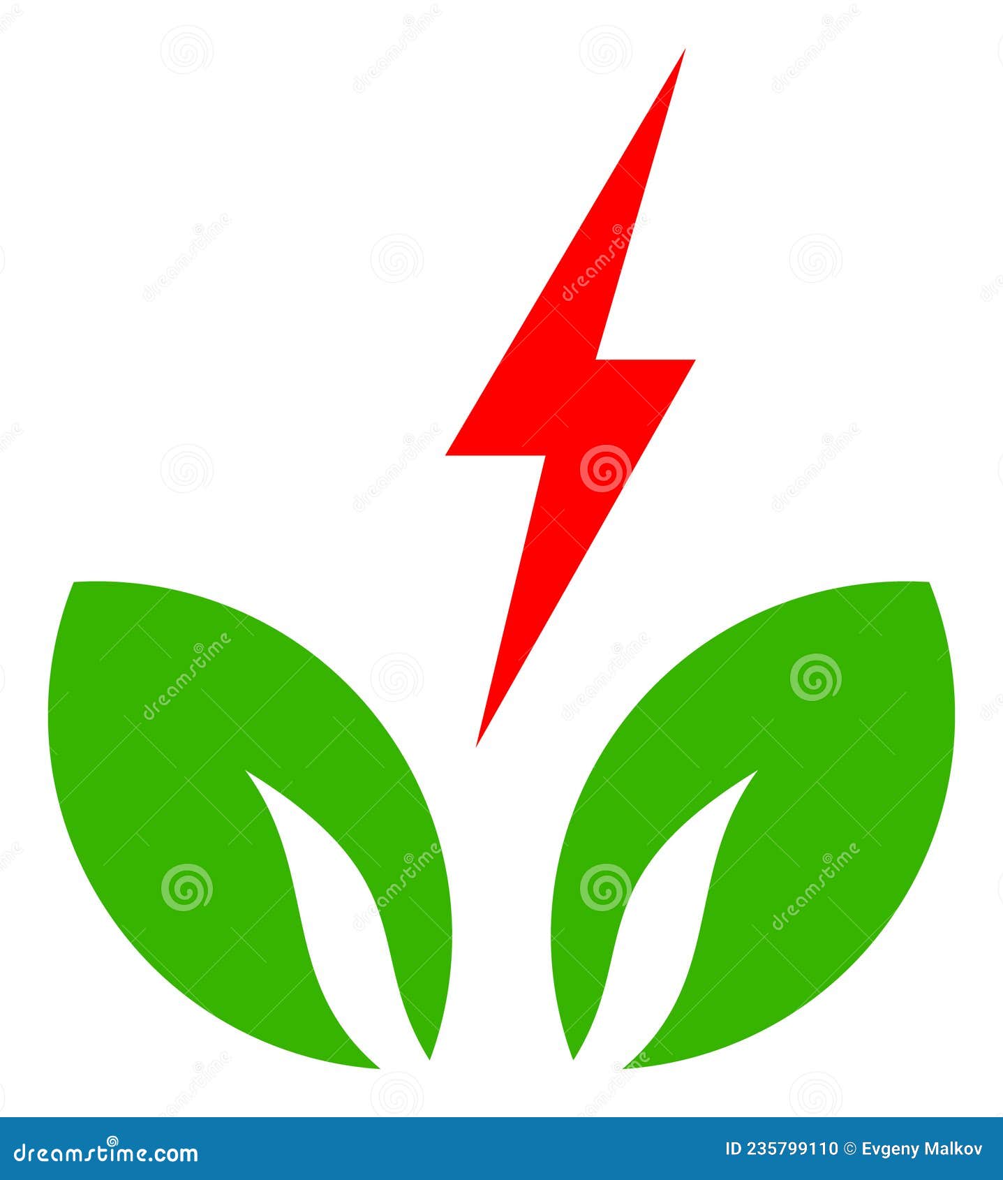 Vector Eco Electricity Icon Illustration Stock Vector - Illustration of ...