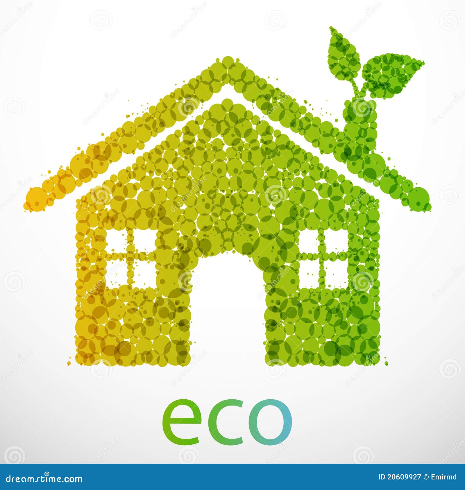 Vector Eco-House stock illustration. Illustration of oxygen - 20609927