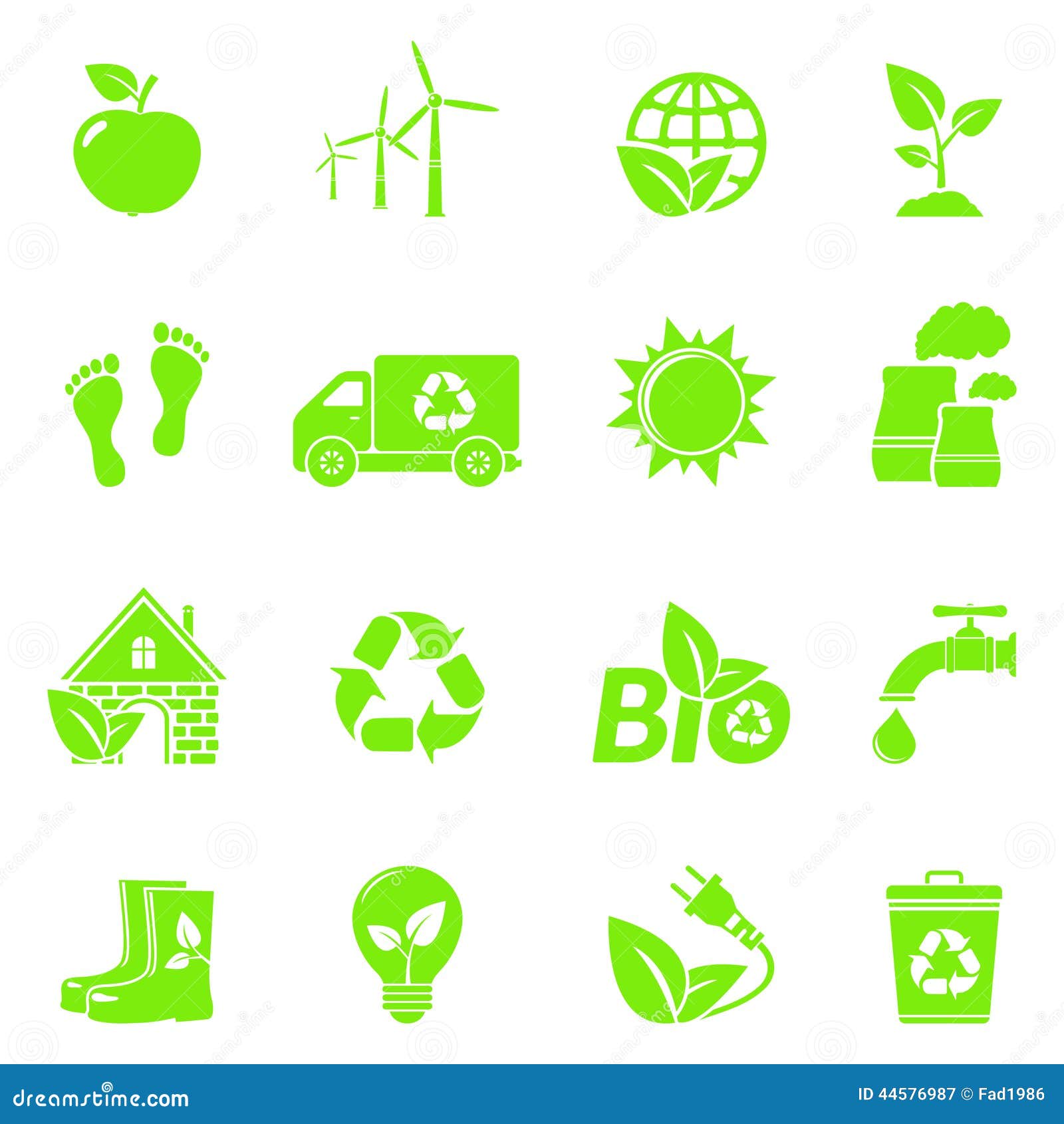 Vector Eco Icons stock vector. Illustration of drop, energy - 44576987