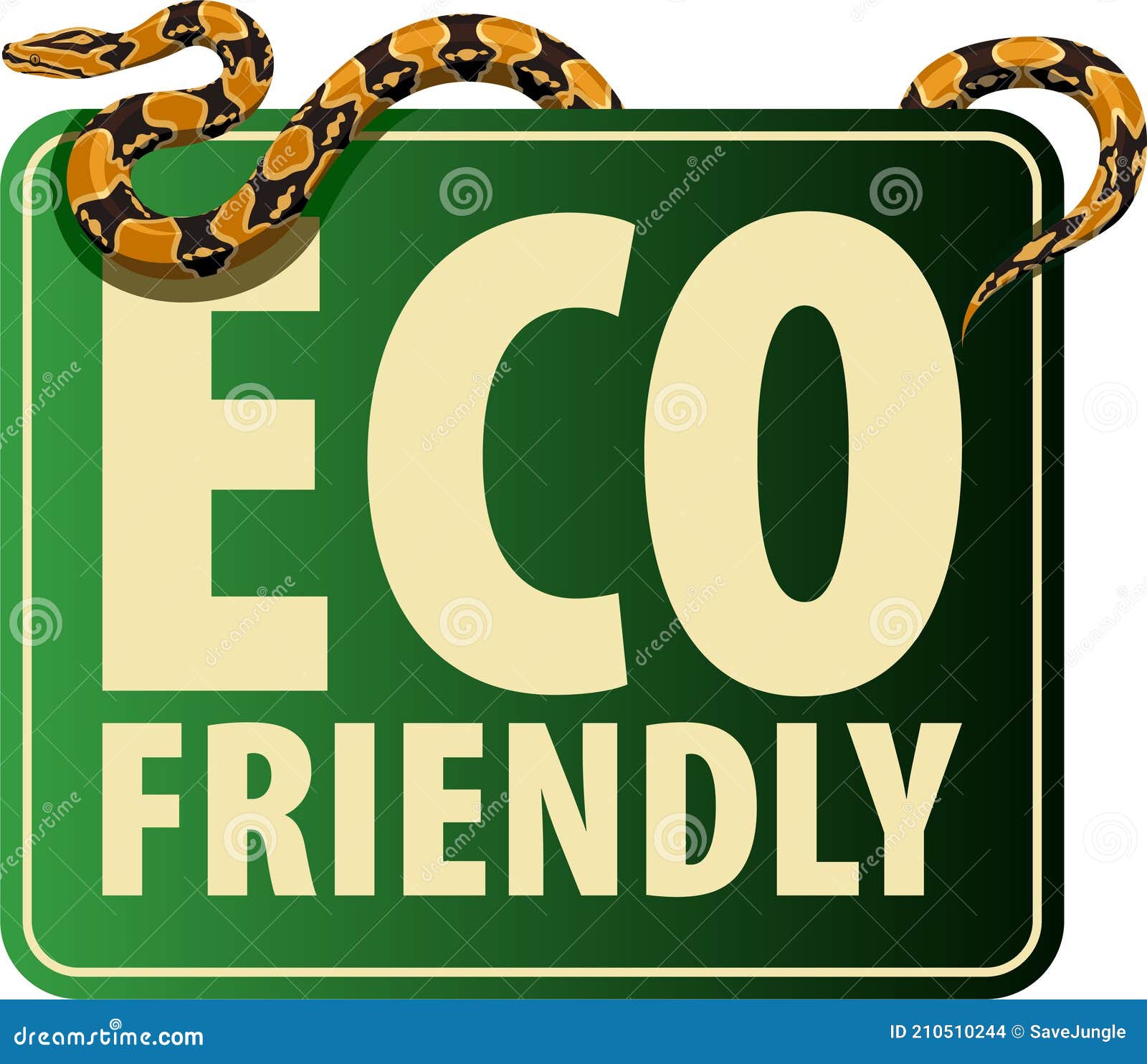 Vector Eco Sticker with Python Stock Vector - Illustration of animal ...