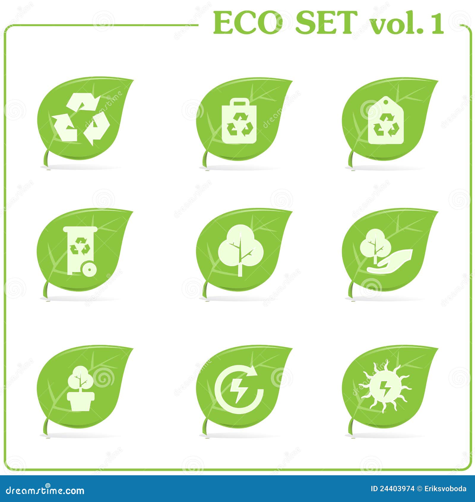 Vector Ecology Icon Set. Vol. 1 Stock Illustration - Illustration of ...
