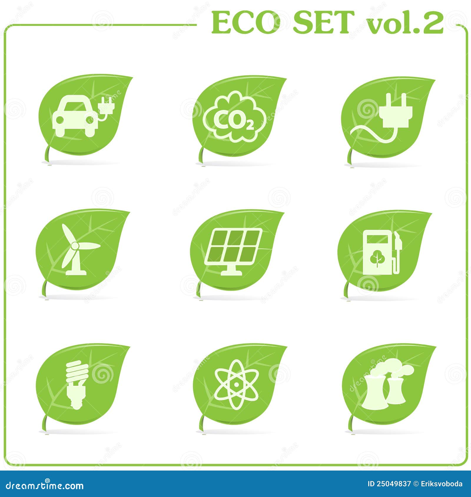 Vector Ecology Icon Set. Vol. 2 Stock Vector - Illustration of light ...