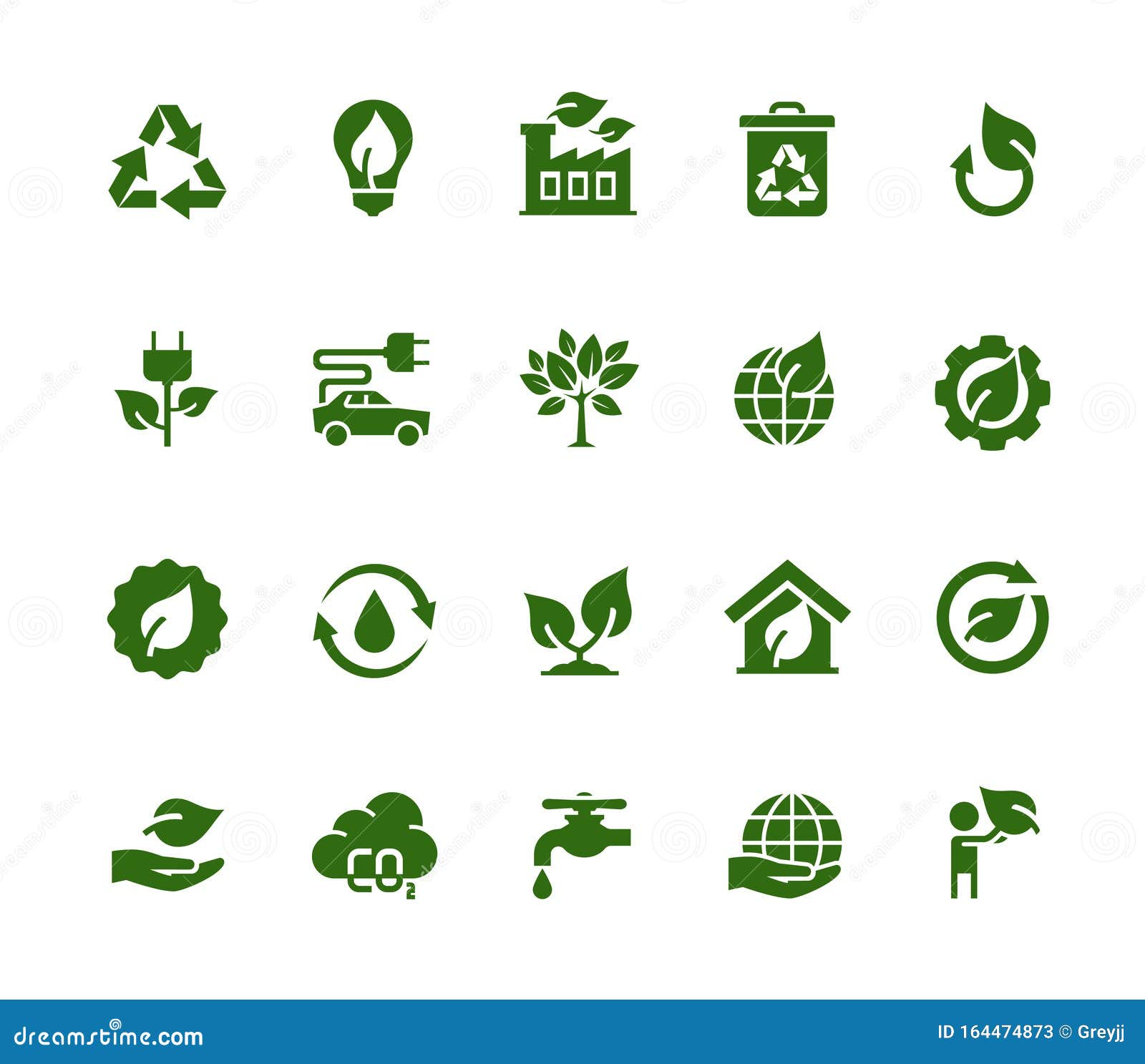 Vector Ecology and Industry Related Icon Set Stock Vector ...