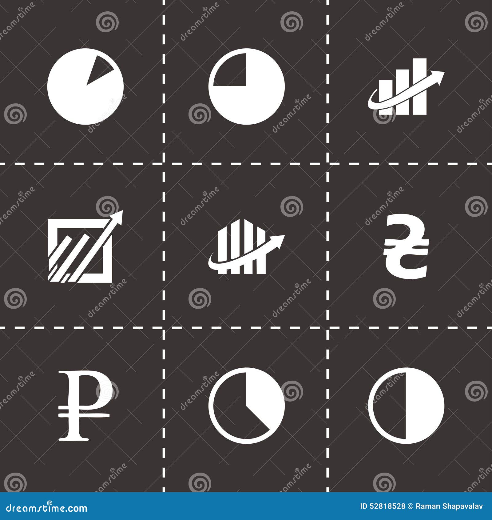 Vector economic icons set stock vector. Illustration of economic - 52818528