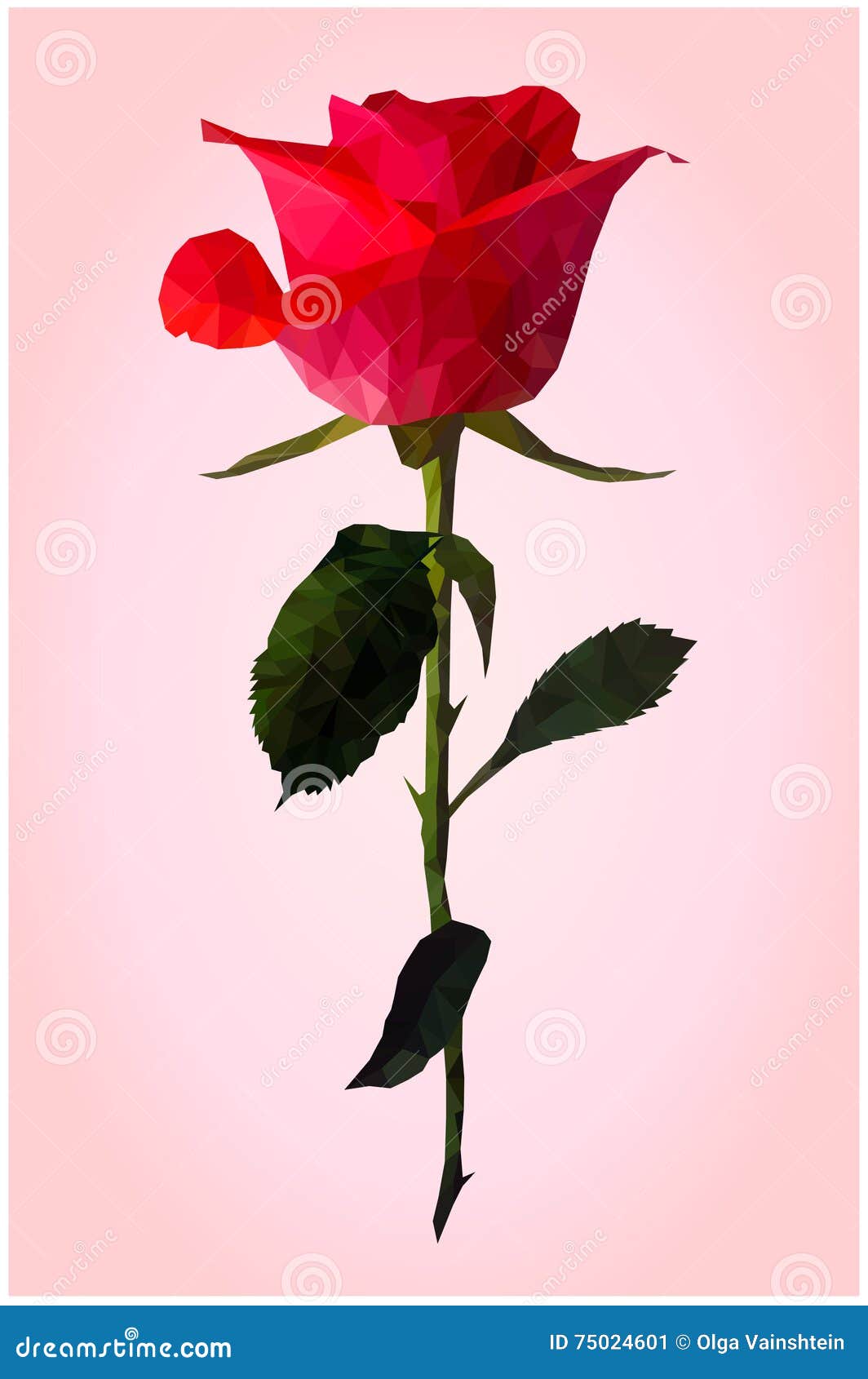Vector ed rose. stock illustration. Illustration of abstract - 75024601