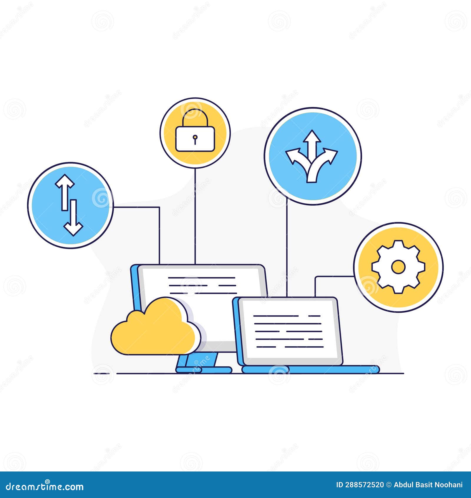 Vector Editable Cloud Icon: Versatile and Customizable Symbol for Cloud ...