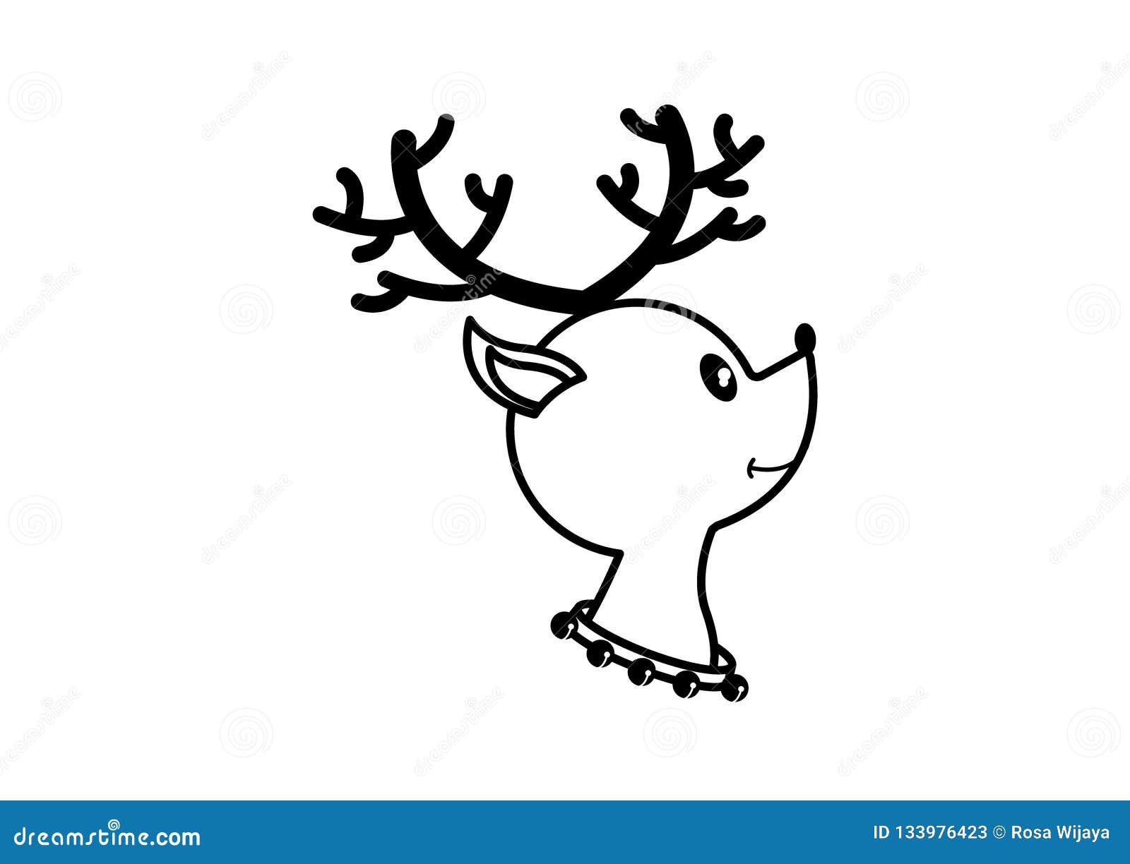 Vector Editable Dimensionable Completo Del Icono Del Reno Ilustración ...