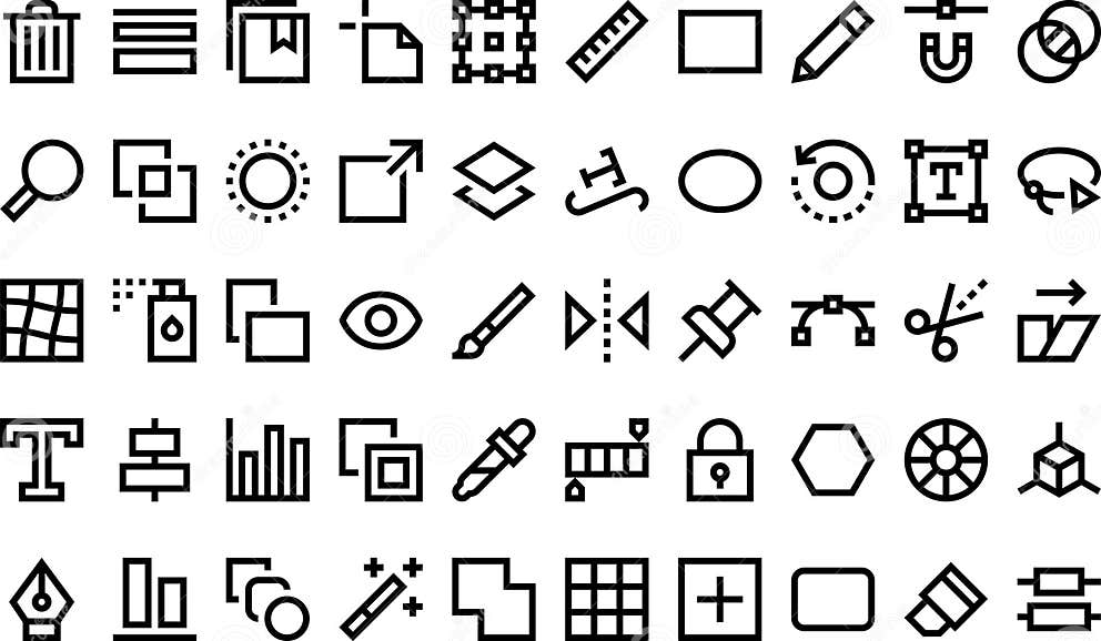 Vector Edition Icons Collection is a Vector Illustration with Editable ...