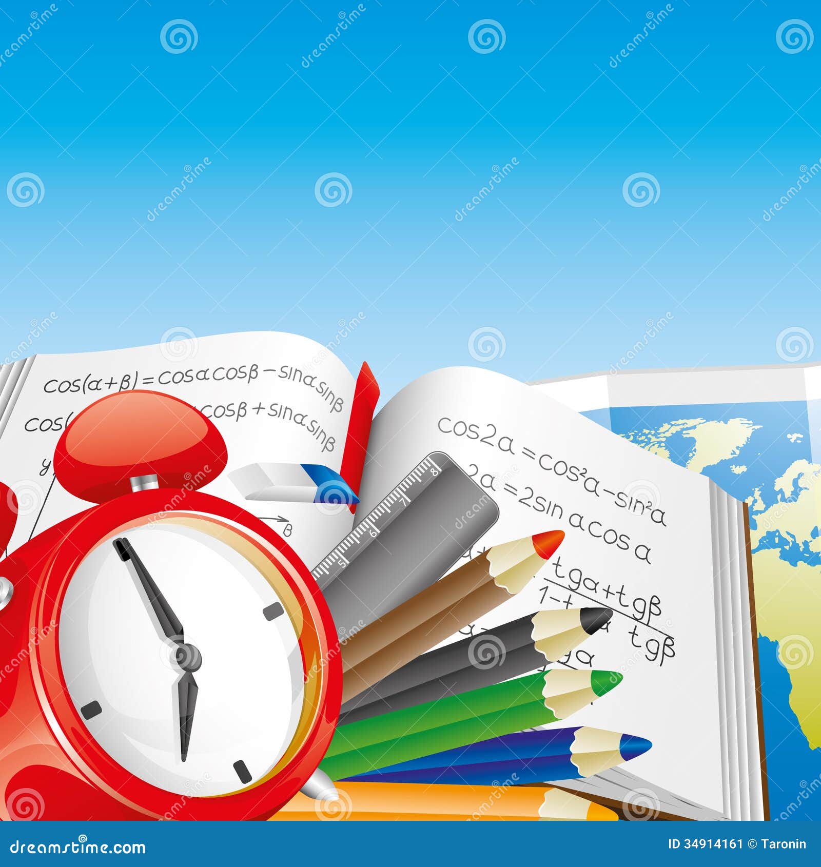 Vector. Education Background. Stock Vector - Illustration of eraser ...