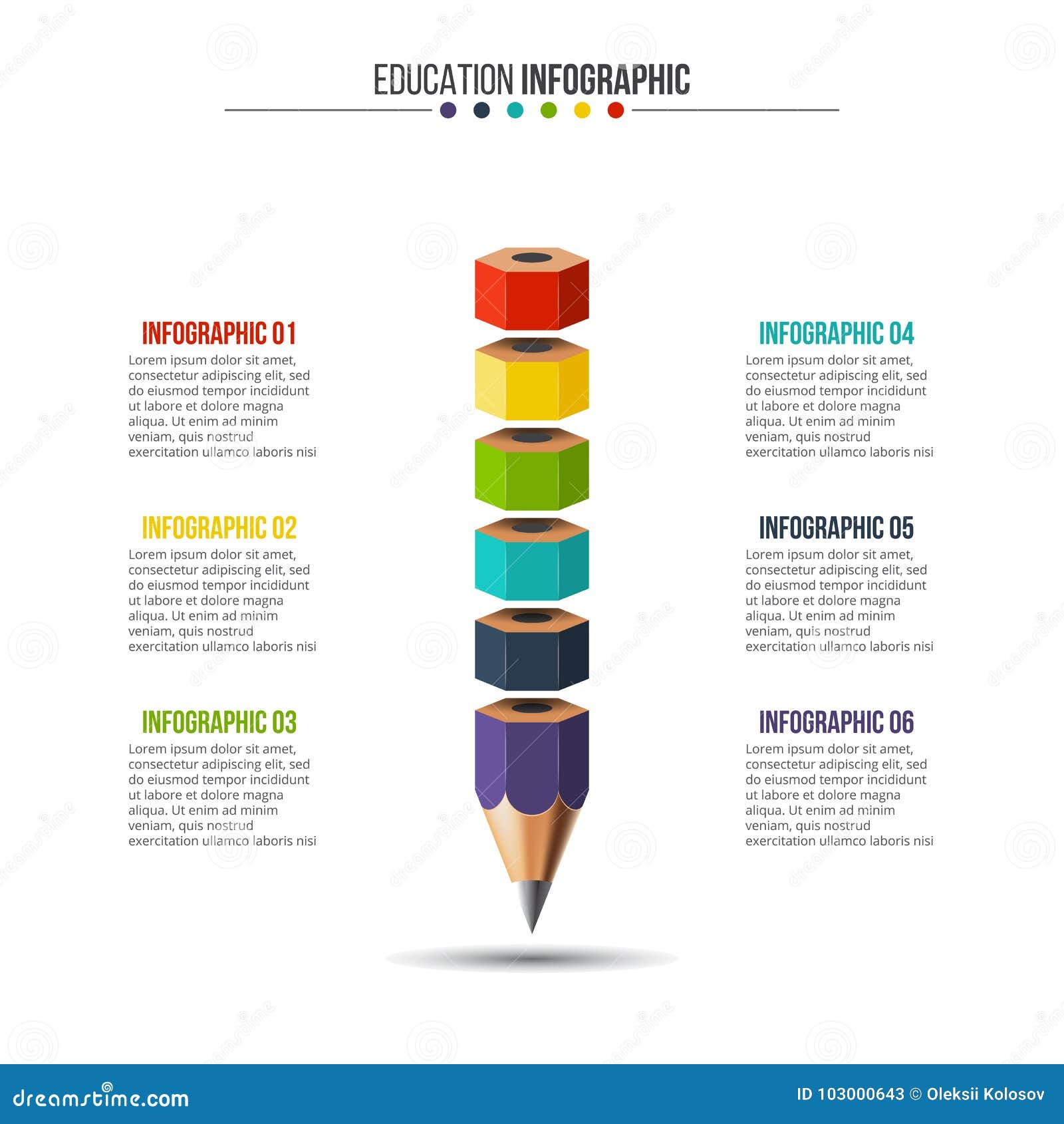 Infographic Pencil Design Template Vector Illustration | CartoonDealer ...