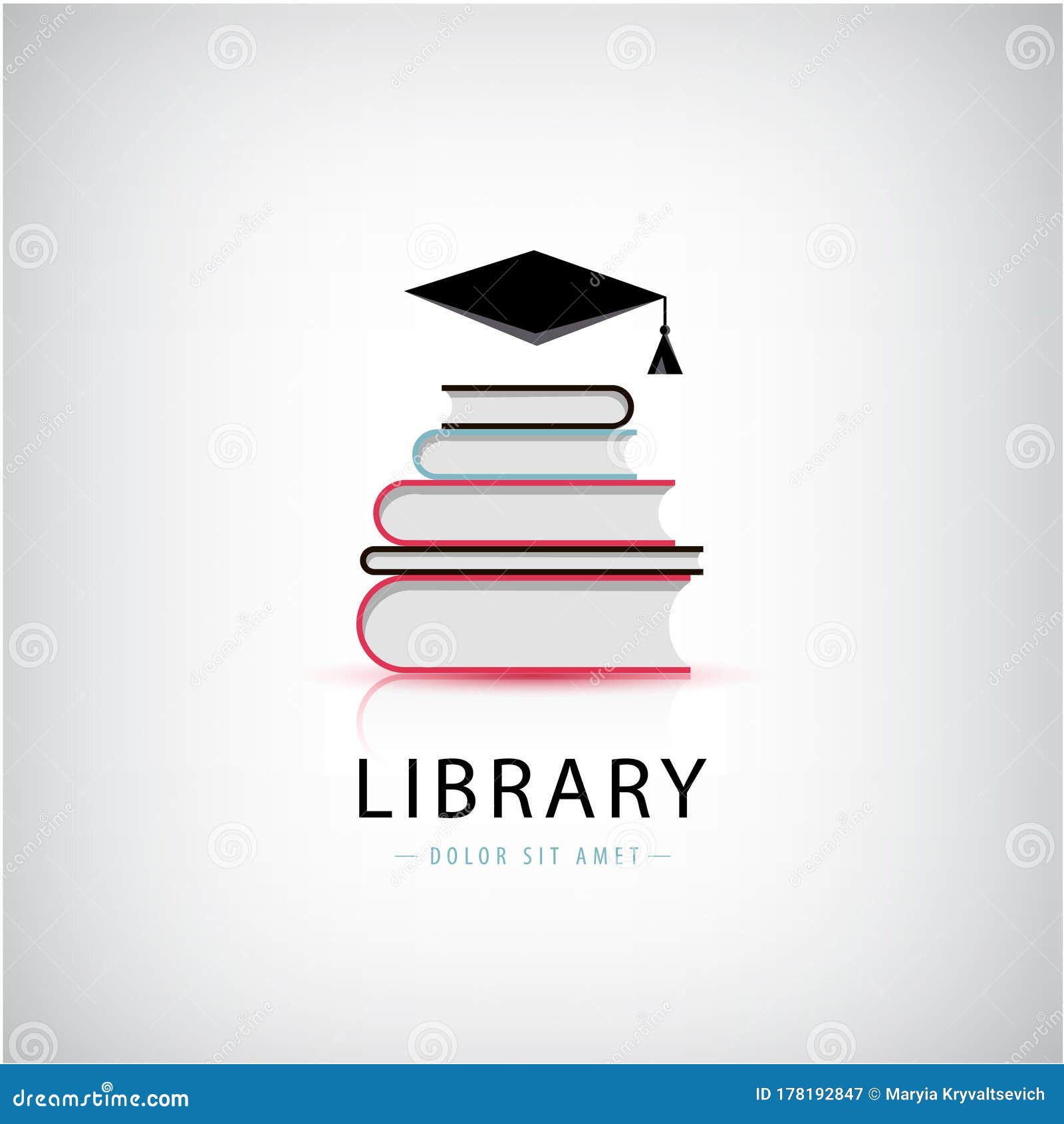 Vector Education, Library, Knowledge Logo. Books with Academic Stock ...